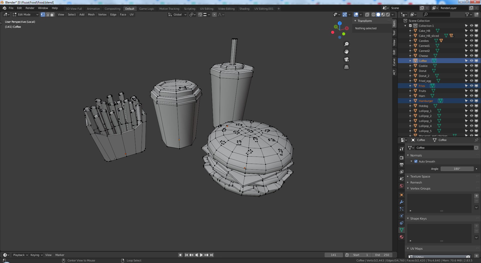 Cartoon Food Pack 3D Model - TurboSquid 1658947