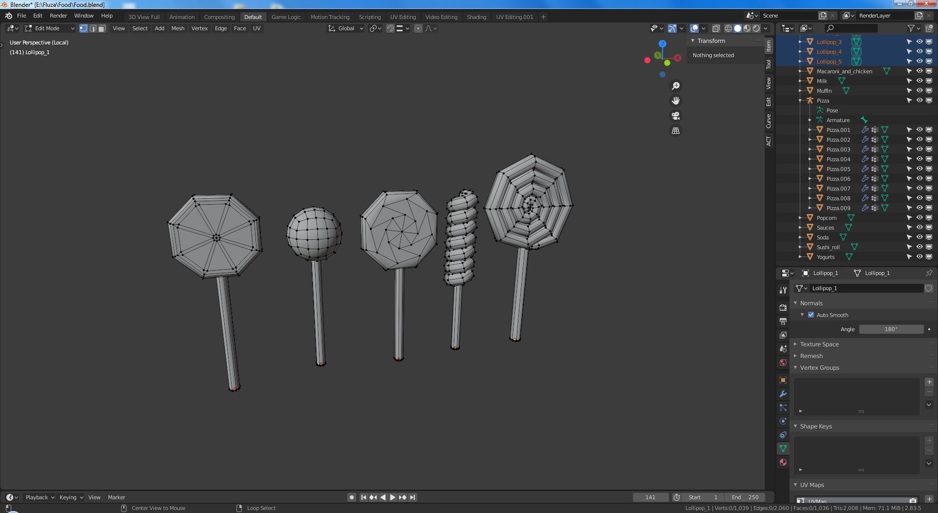 Cartoon Food Pack 3D Model - TurboSquid 1658947