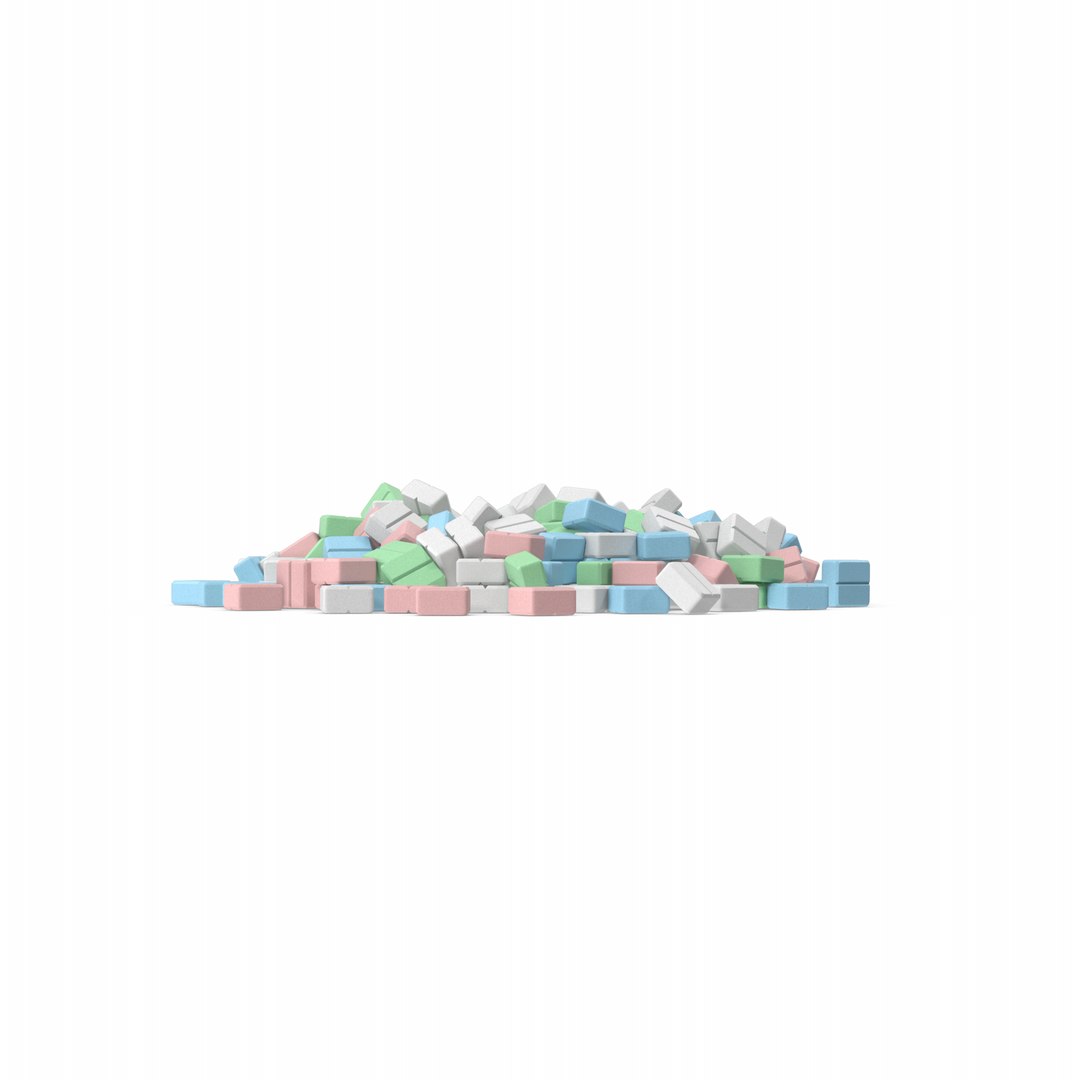 Pile Of Square Pills 3D Model - TurboSquid 1938571