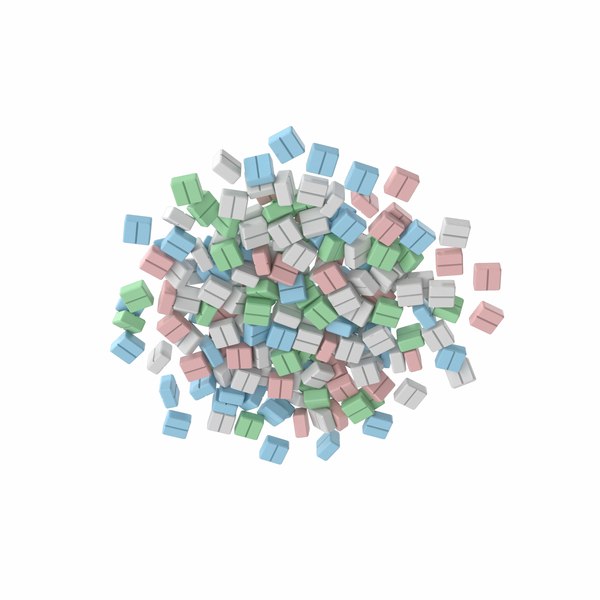 Pile Of Square Pills 3D model - TurboSquid 1938571