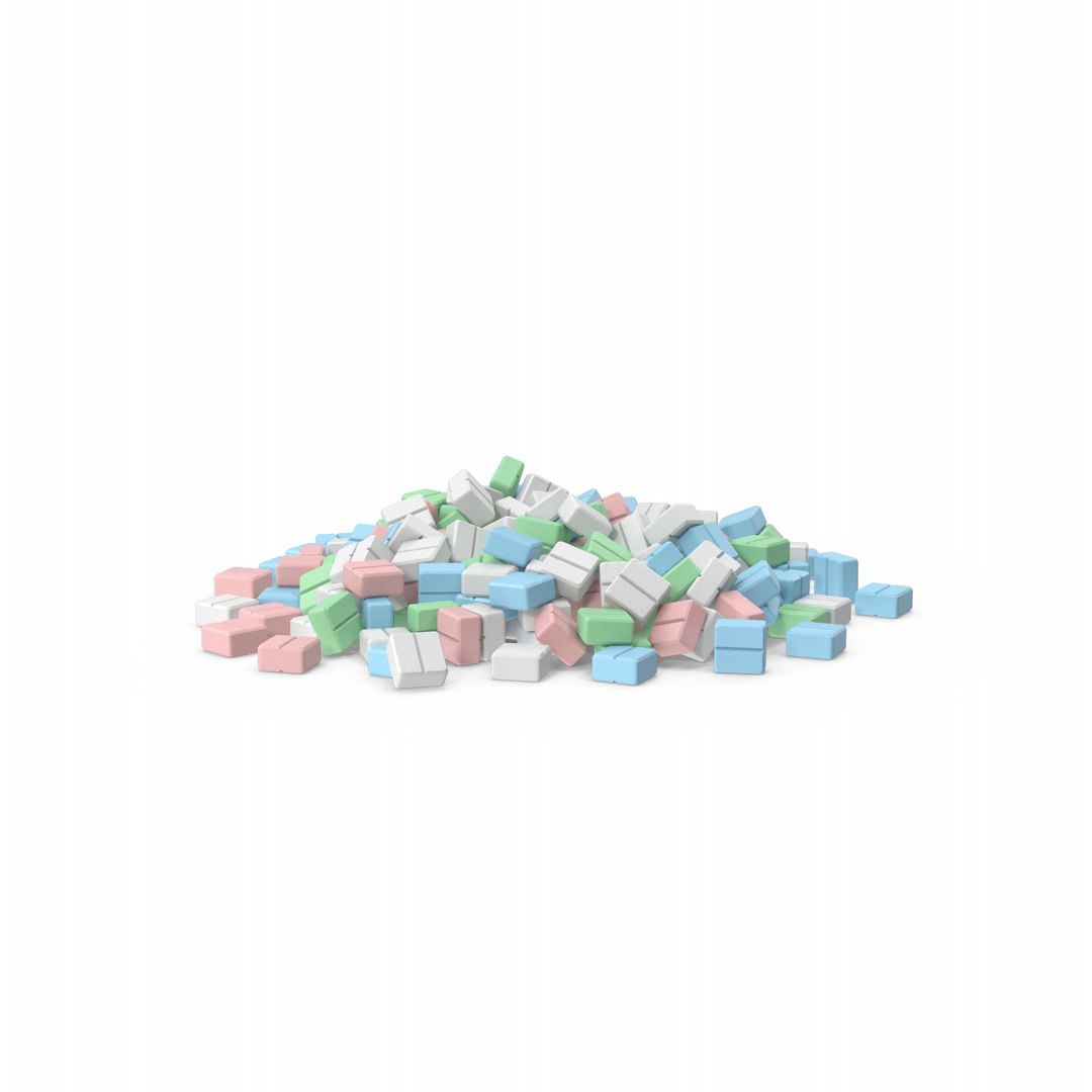 Pile Of Square Pills 3D Model - TurboSquid 1938571