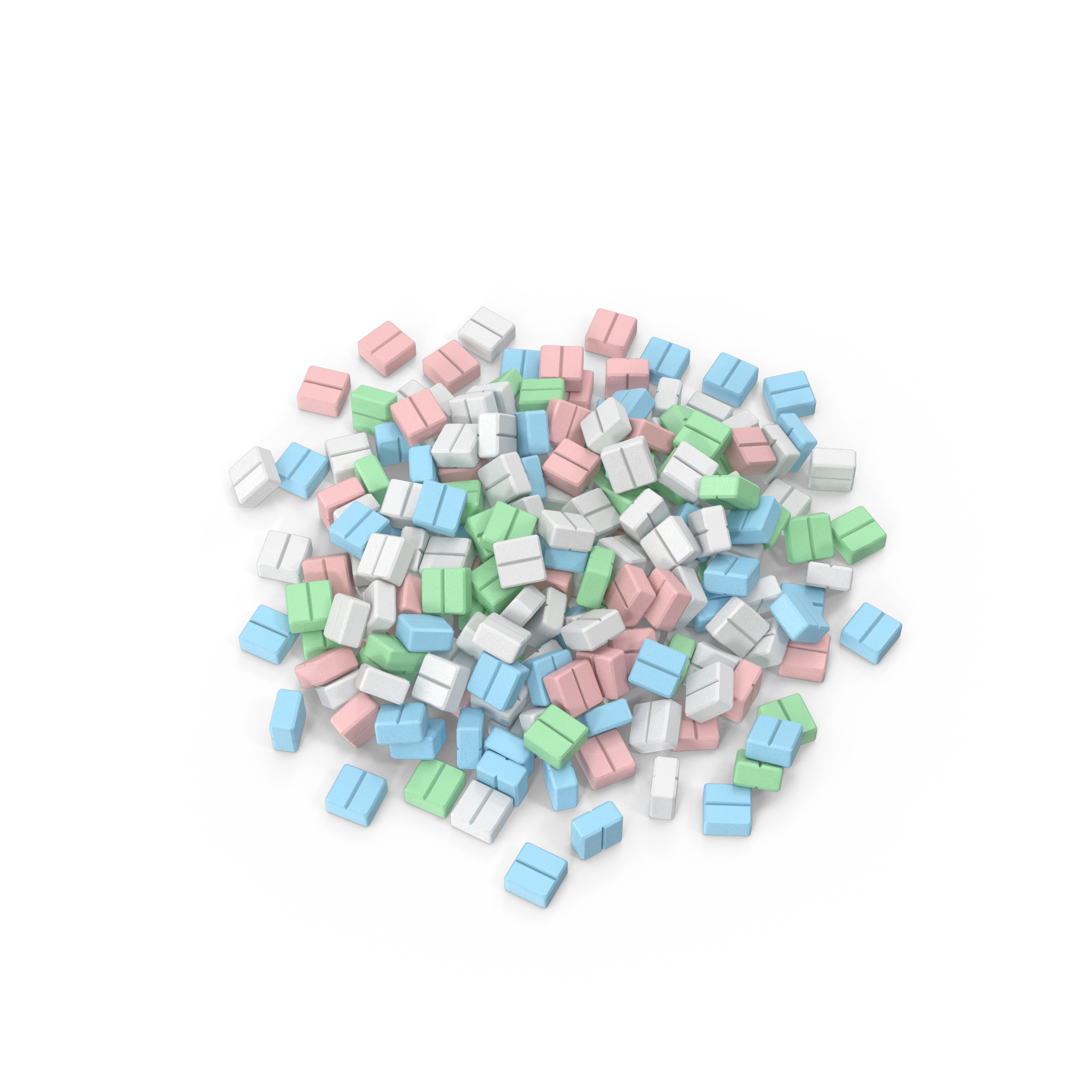 Pile Of Square Pills 3D model - TurboSquid 1938571