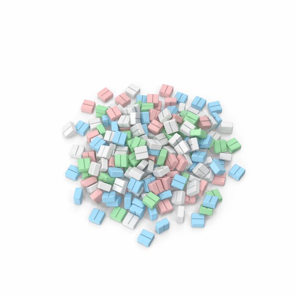 Pile Of Square Pills 3D model - TurboSquid 1938571