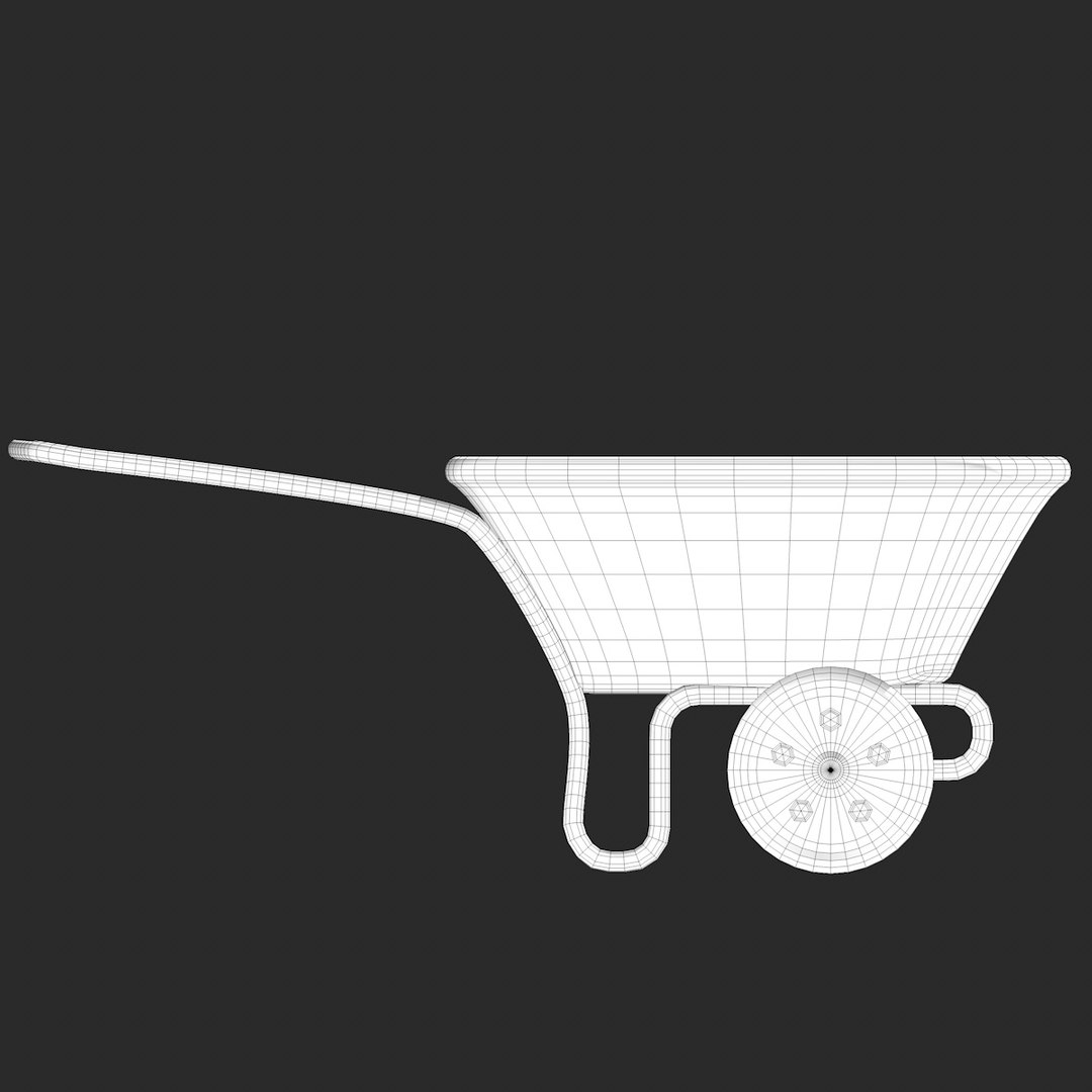 Cartoon Wheelbarrow 3d Model
