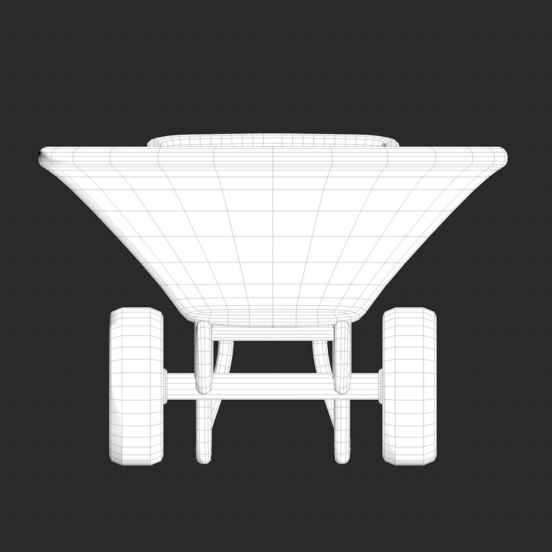 Cartoon Wheelbarrow 3d Model