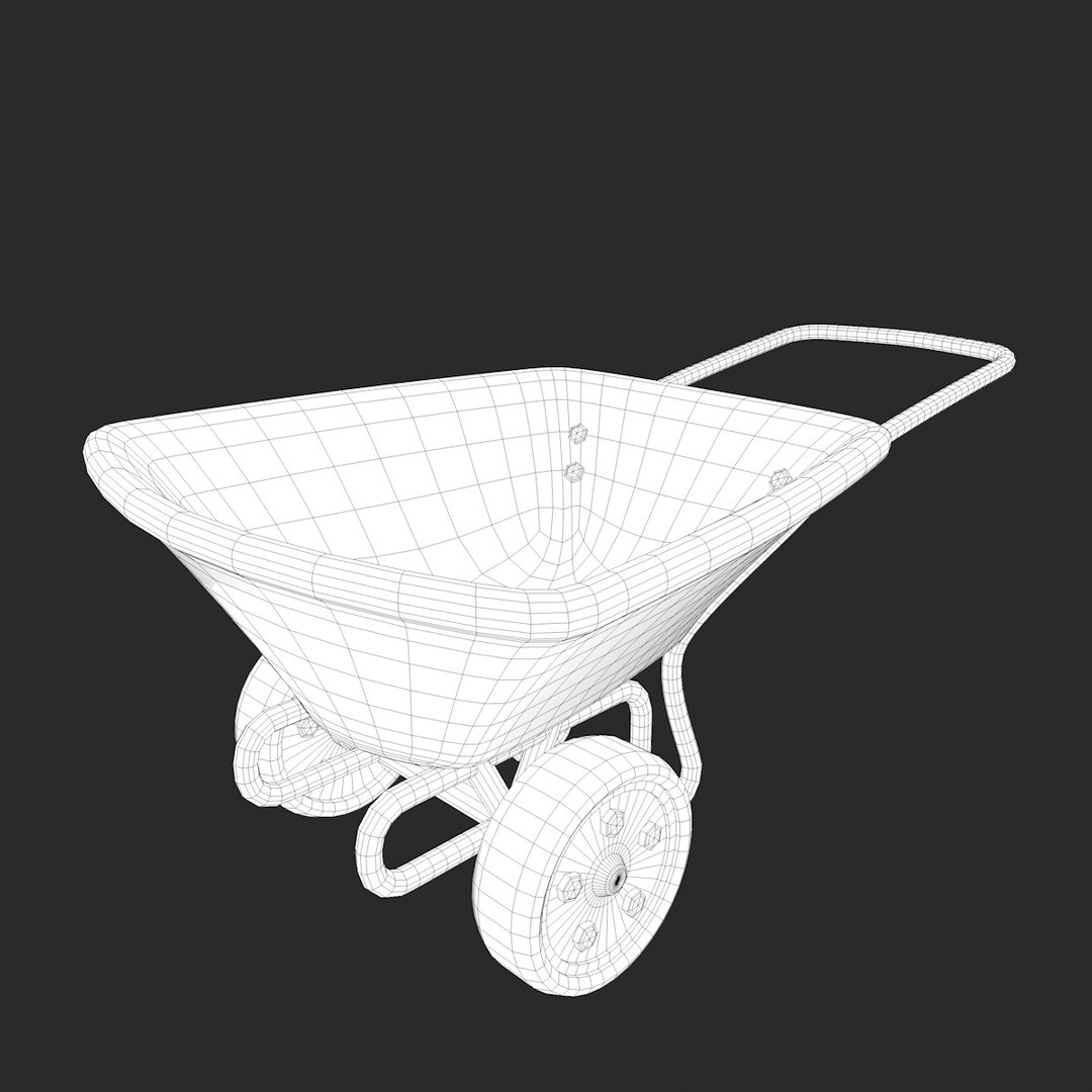 Cartoon Wheelbarrow 3d Model