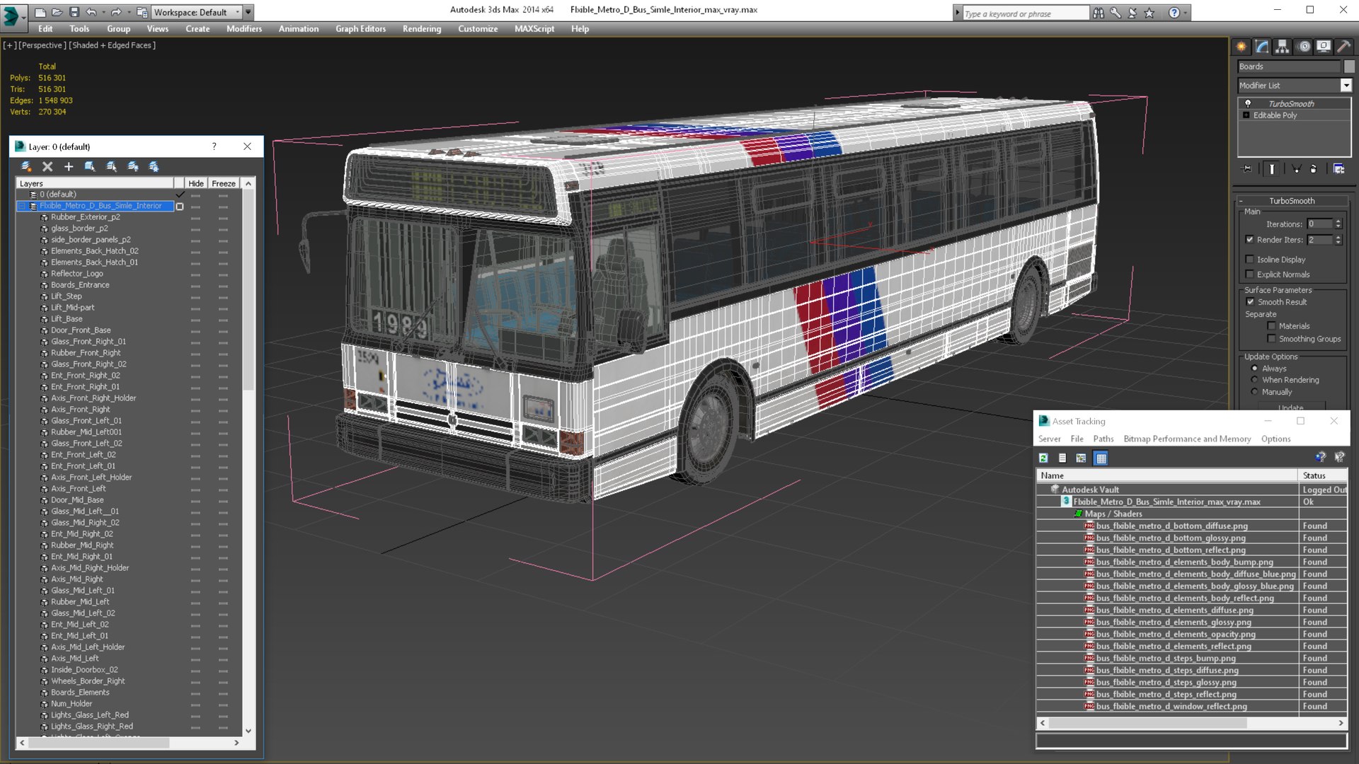 Flxible Metro D Bus Simle Interior 3D model - TurboSquid 1876549