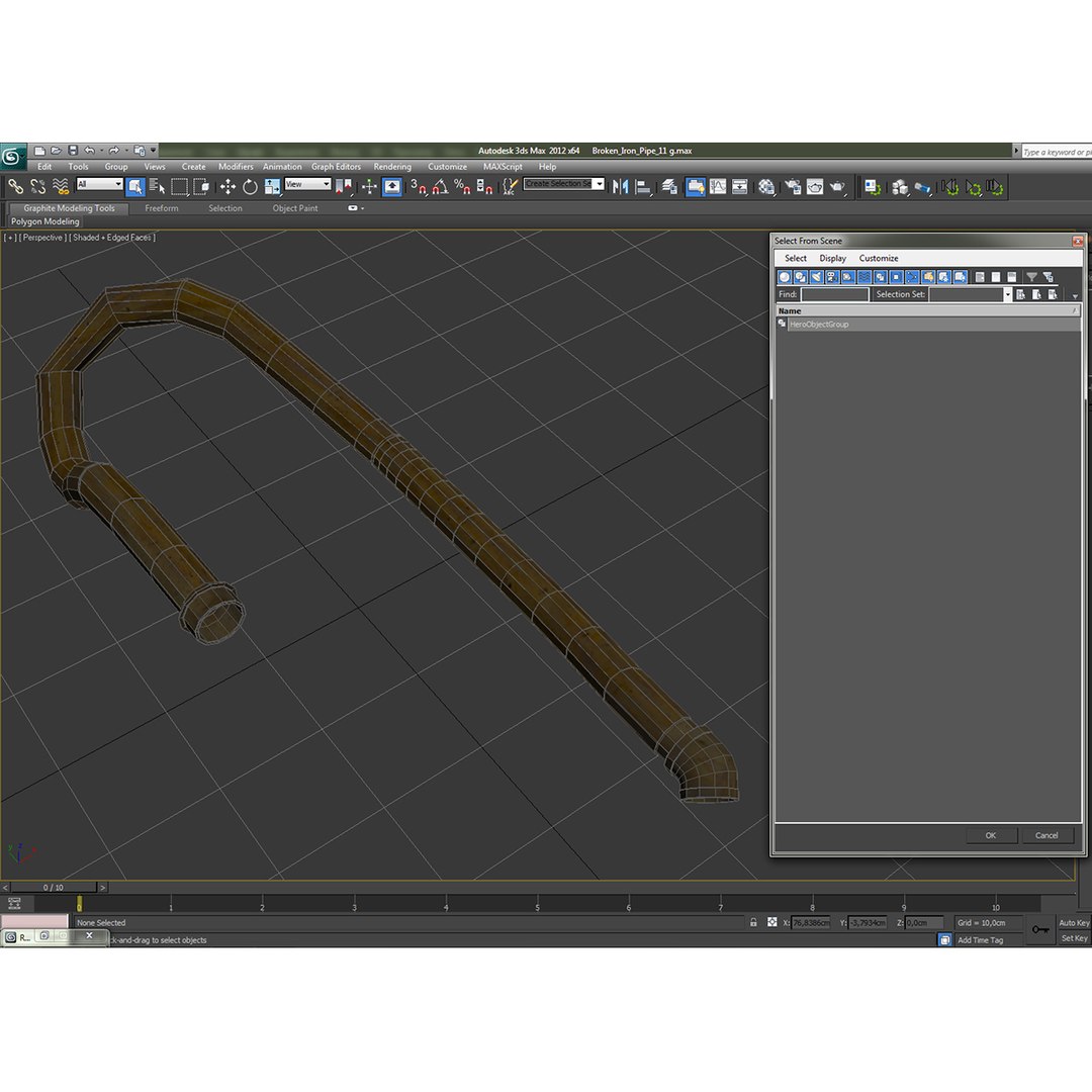 3d model broken iron pipe 11