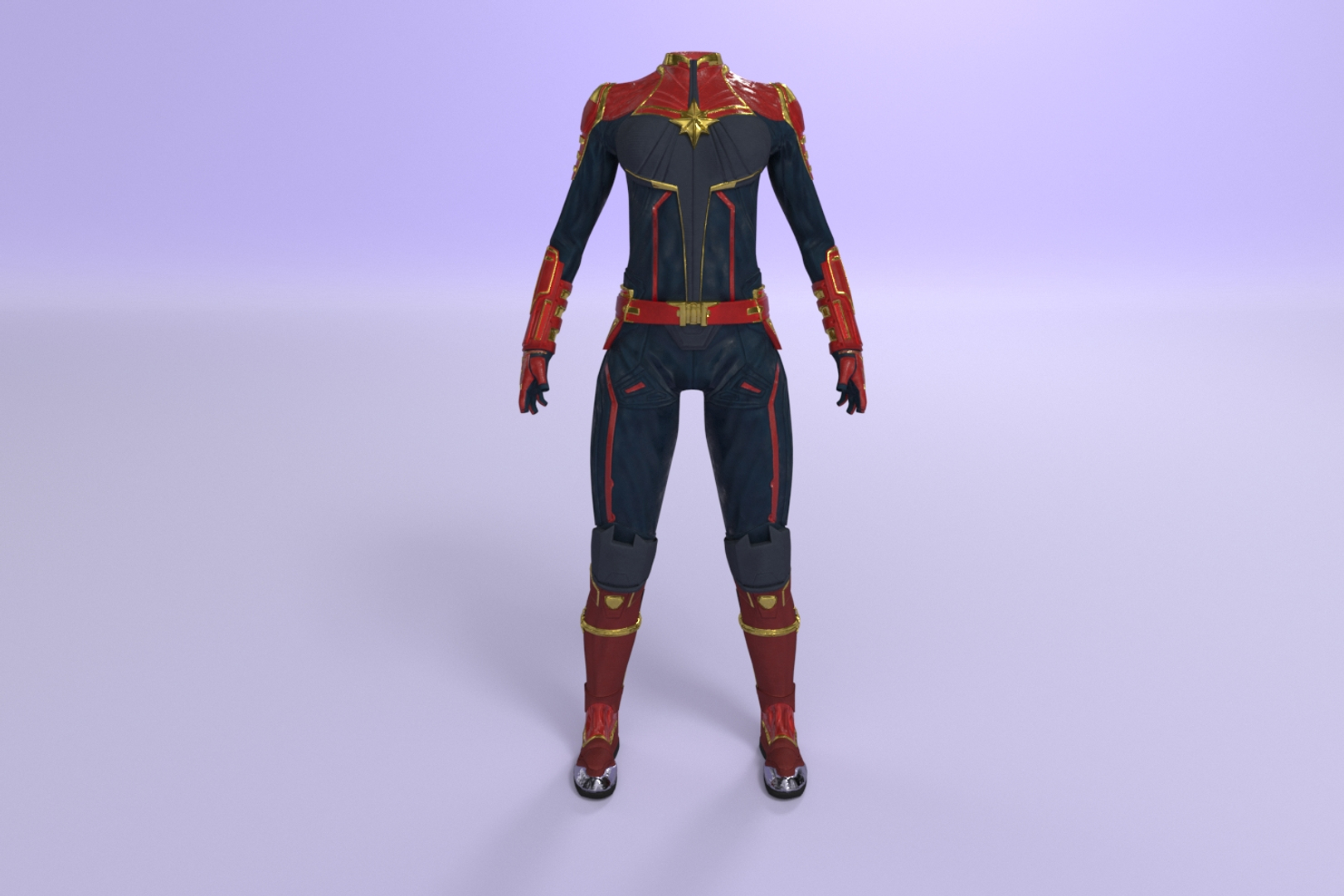 Captain Marvel Suit Model - TurboSquid 1362966
