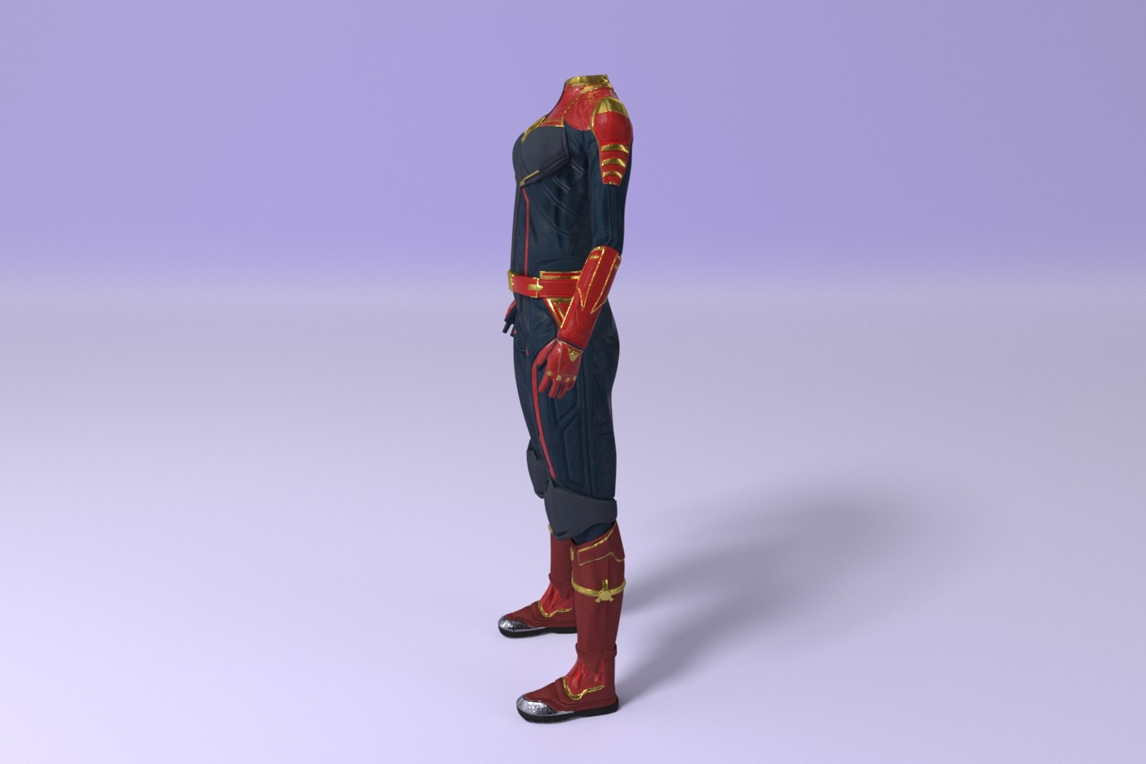 Captain Marvel Suit Model - TurboSquid 1362966
