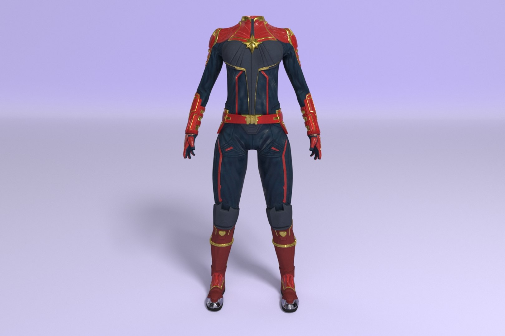 Captain Marvel Suit Model - TurboSquid 1362966