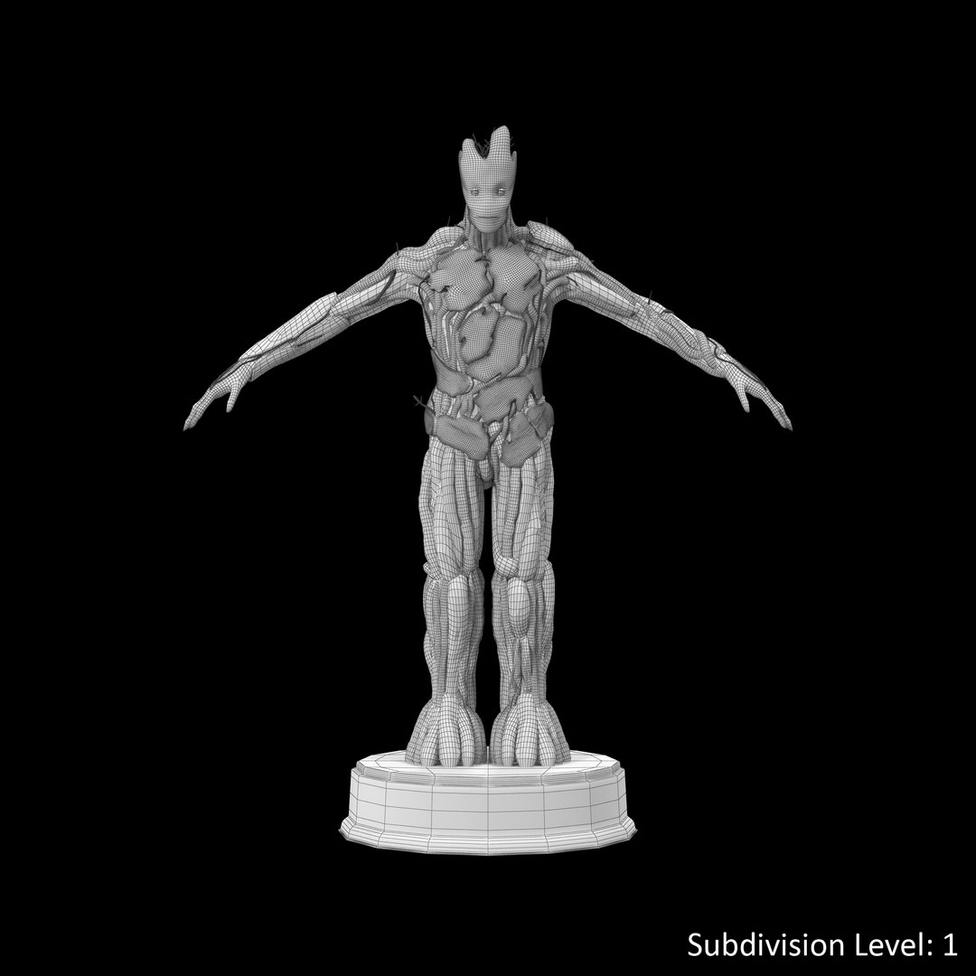 3d groot t pose