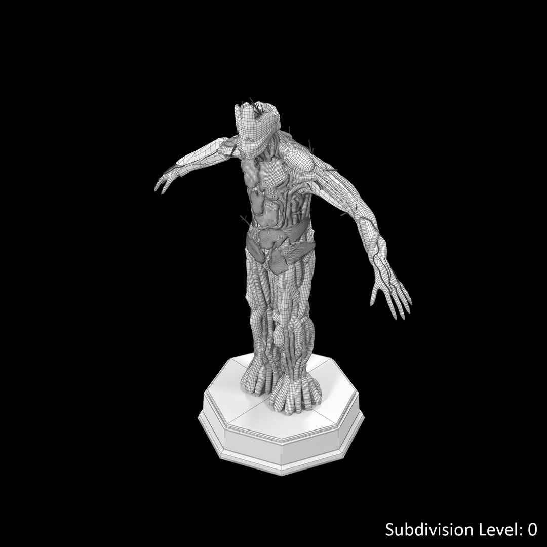 3d groot t pose