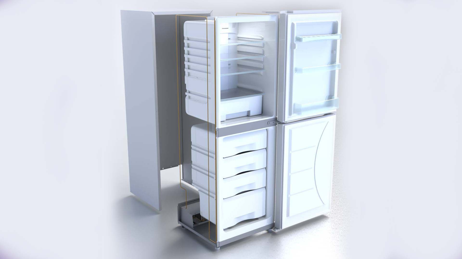 Refrigerator And Its Components 3D Model - TurboSquid 2111412