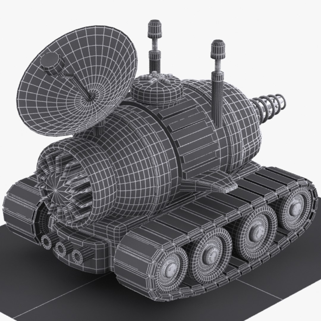 Cartoon Space Car 3d Obj