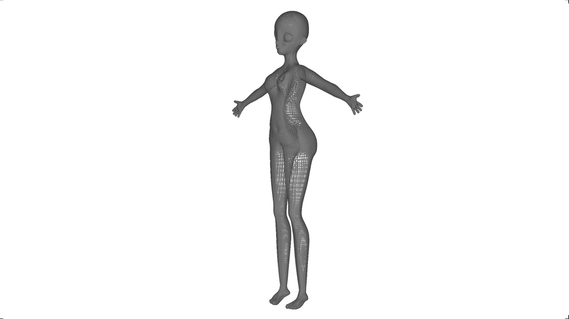 3d Cuerpo Humano Femenino Low Polly Model Turbosquid 1971010