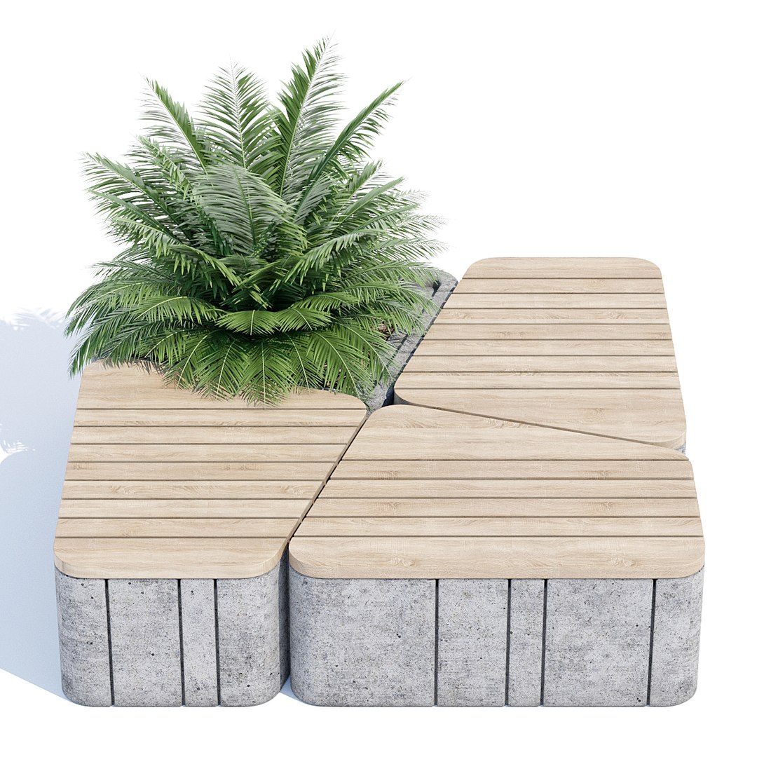 Seats Benches Street Furniture 3D Model - TurboSquid 1407946