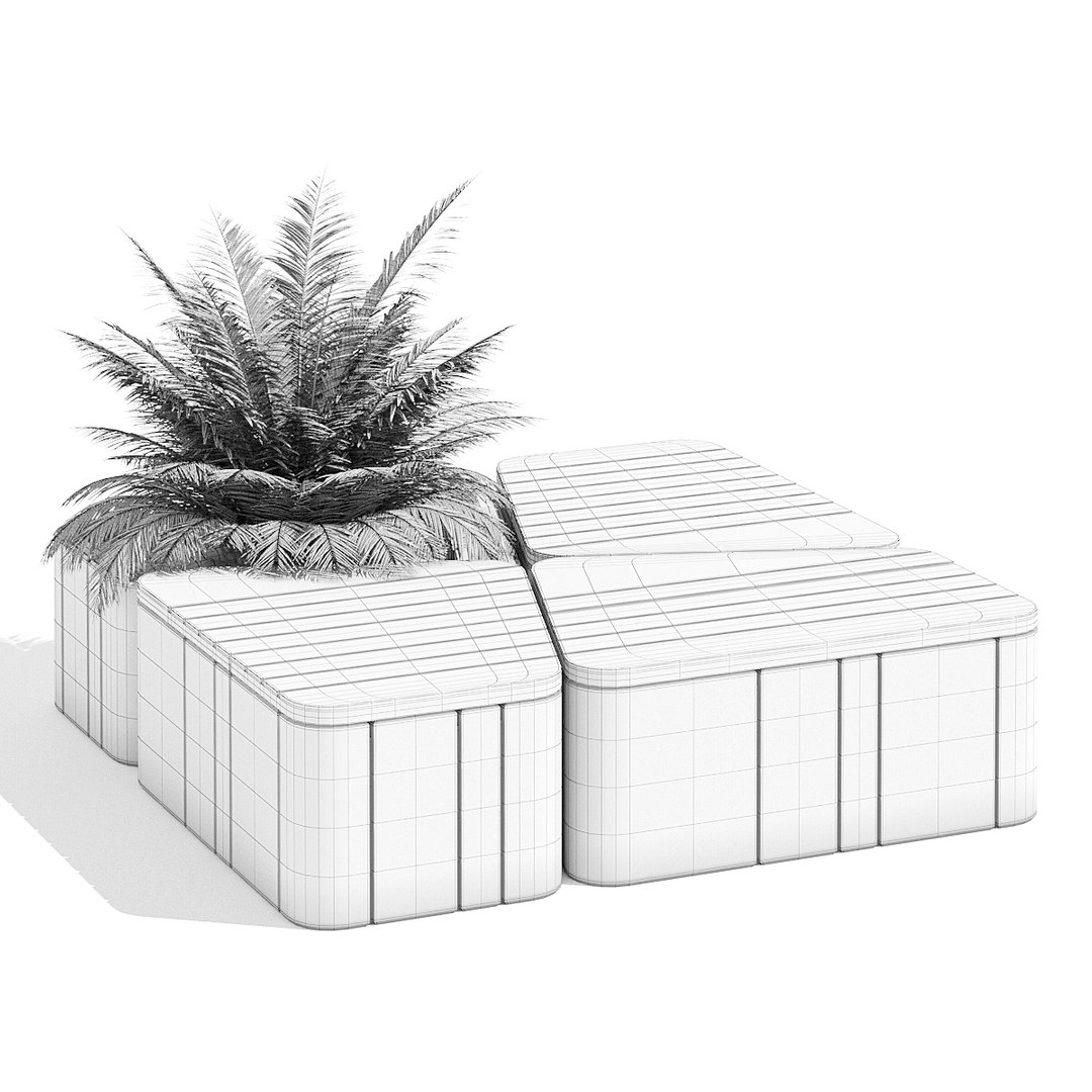 Seats Benches Street Furniture 3D Model - TurboSquid 1407946