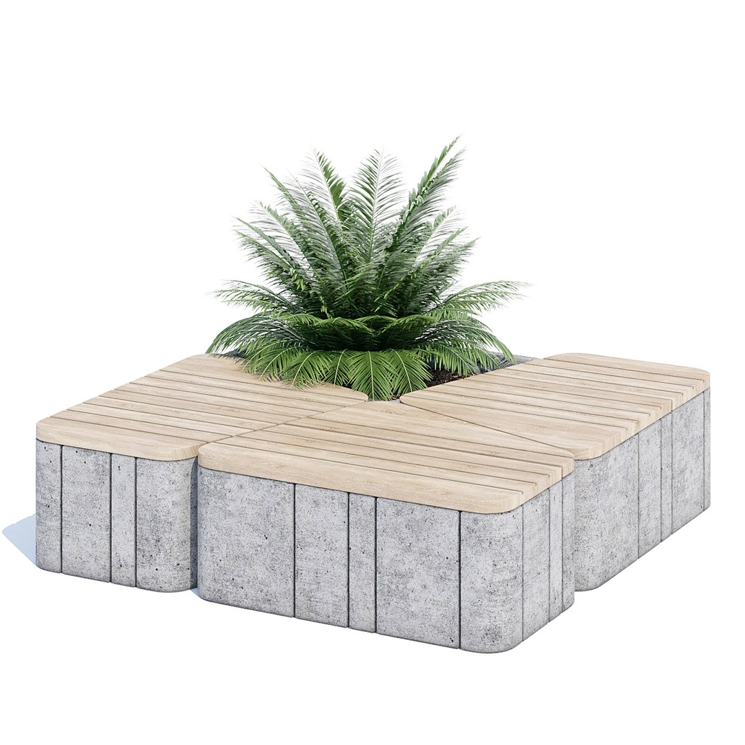 Seats Benches Street Furniture 3D Model - TurboSquid 1407946