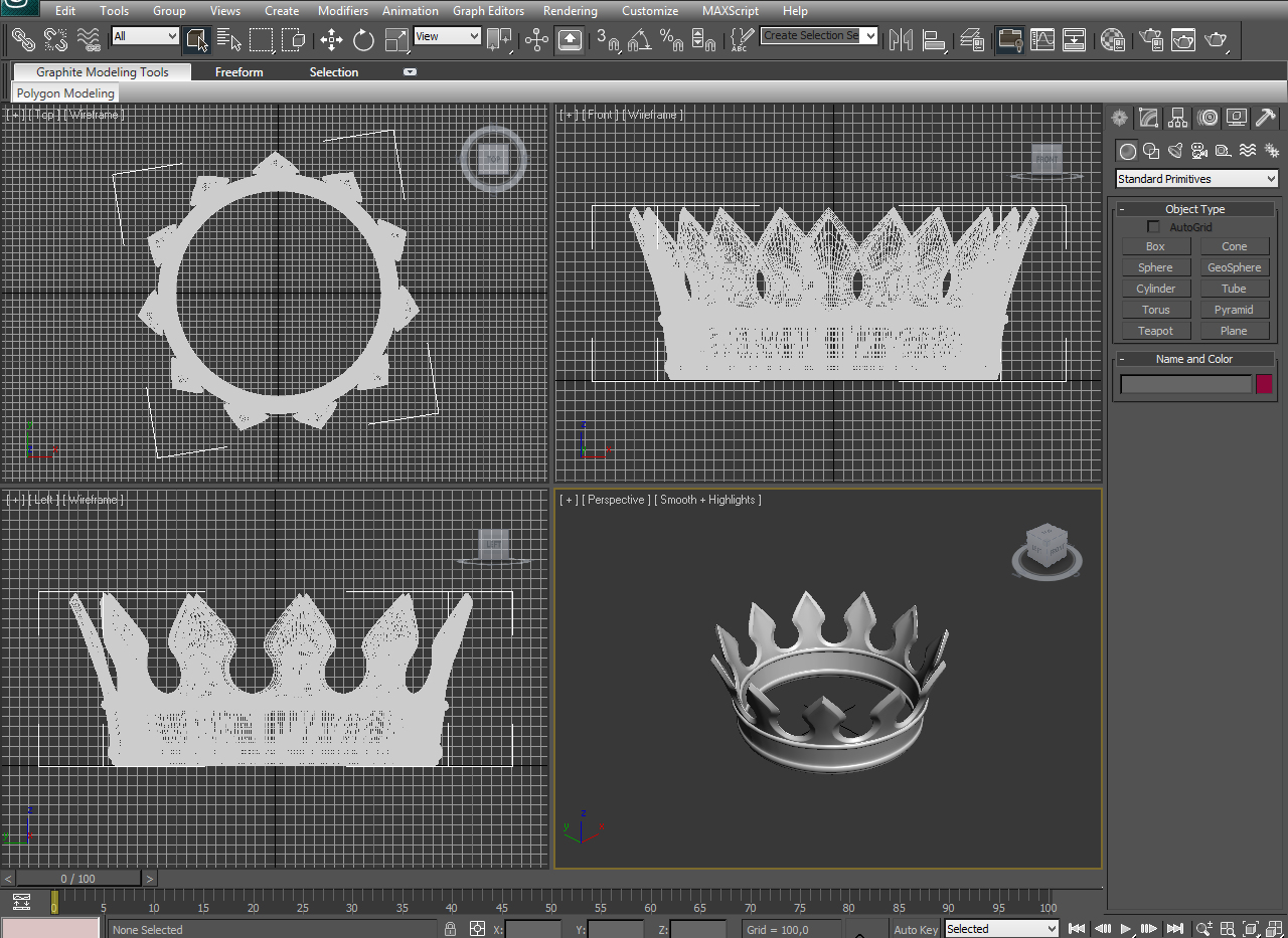 3d max gold crown