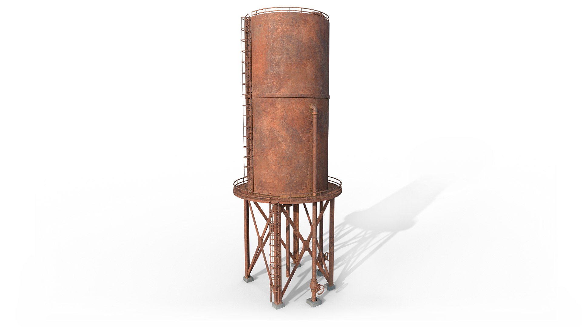 Rusty Industrial Tank V2 Model - TurboSquid 1883282