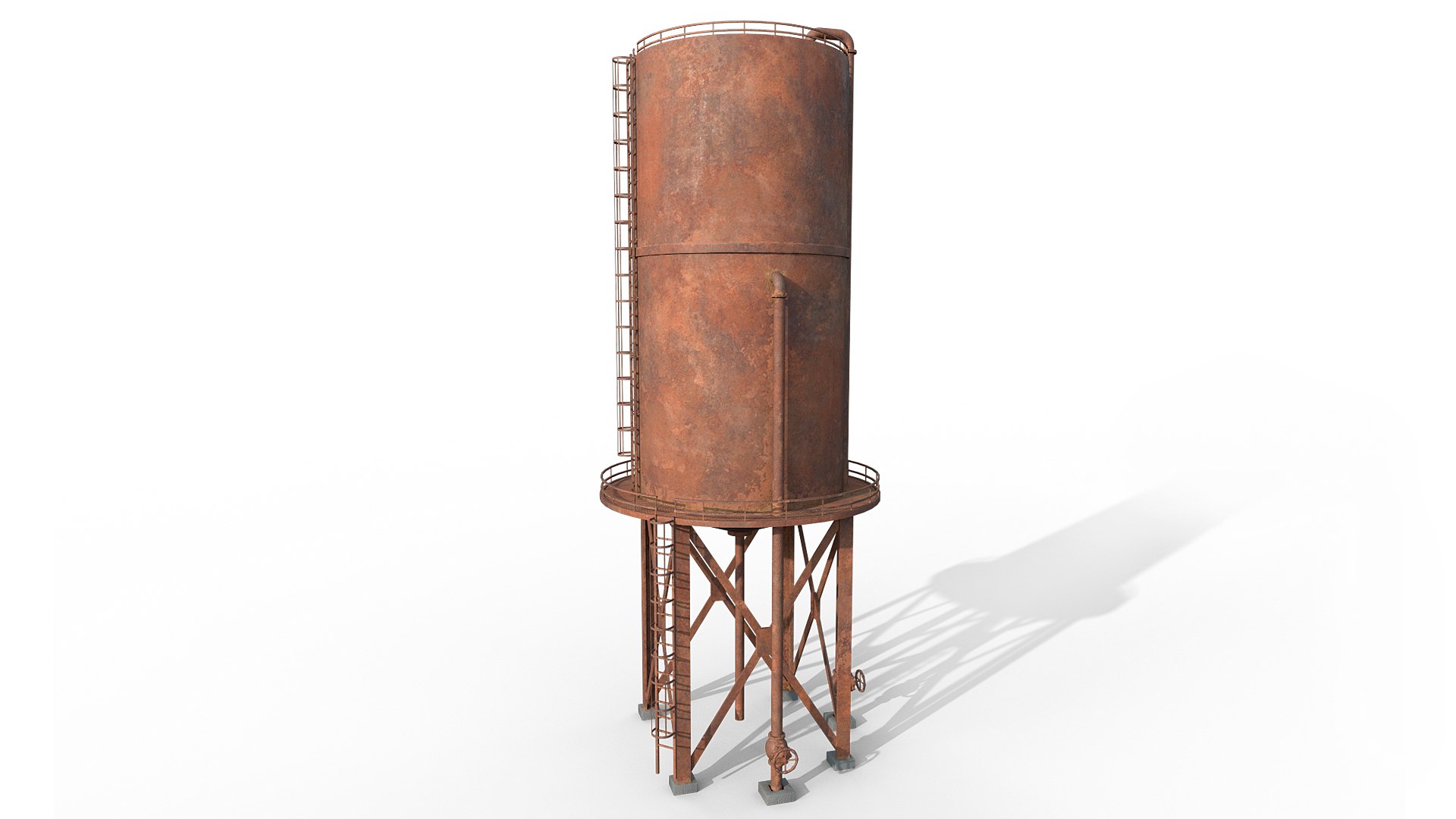 Rusty Industrial Tank V2 Model - TurboSquid 1883282