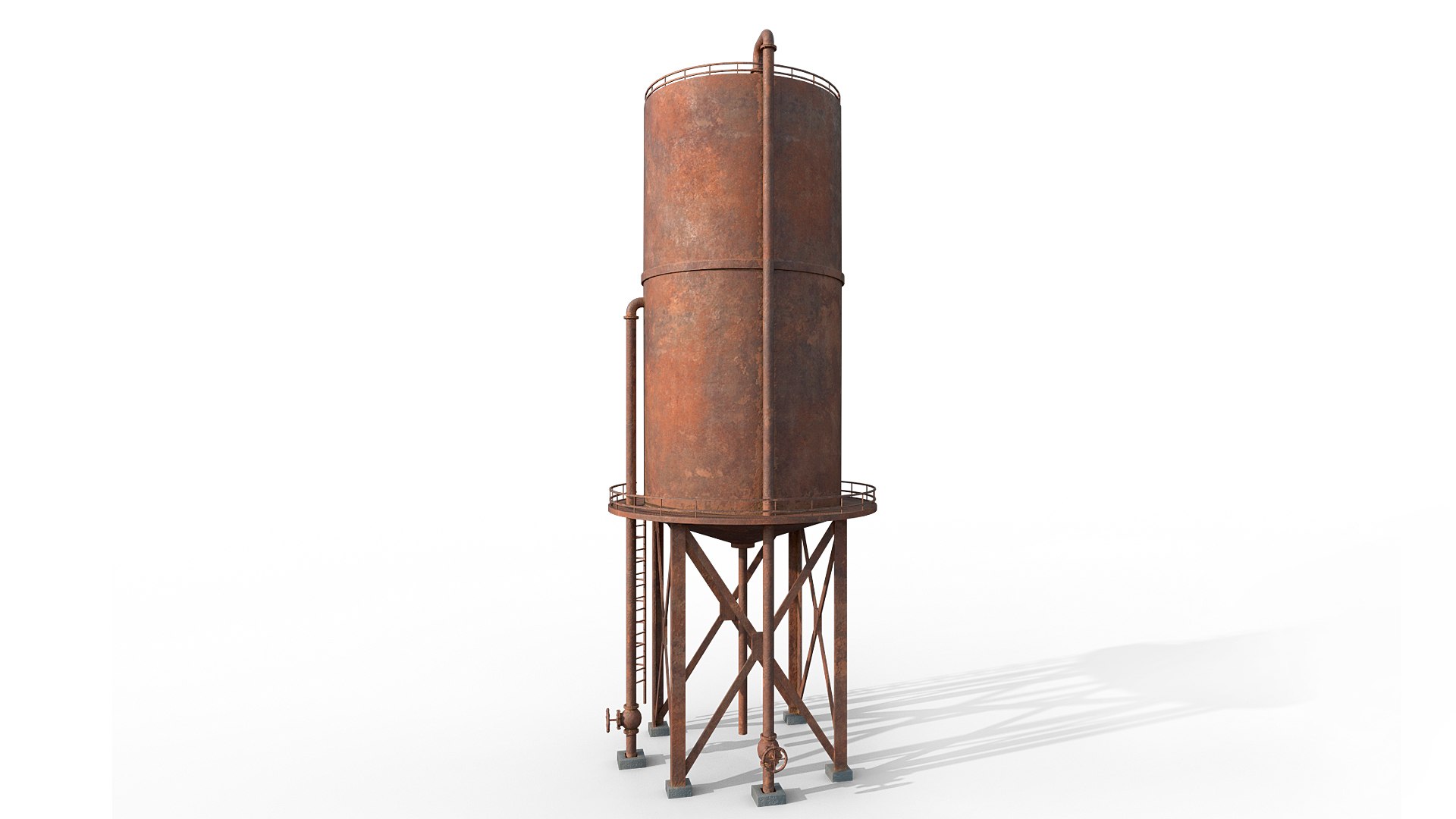 Rusty Industrial Tank V2 Model - TurboSquid 1883282
