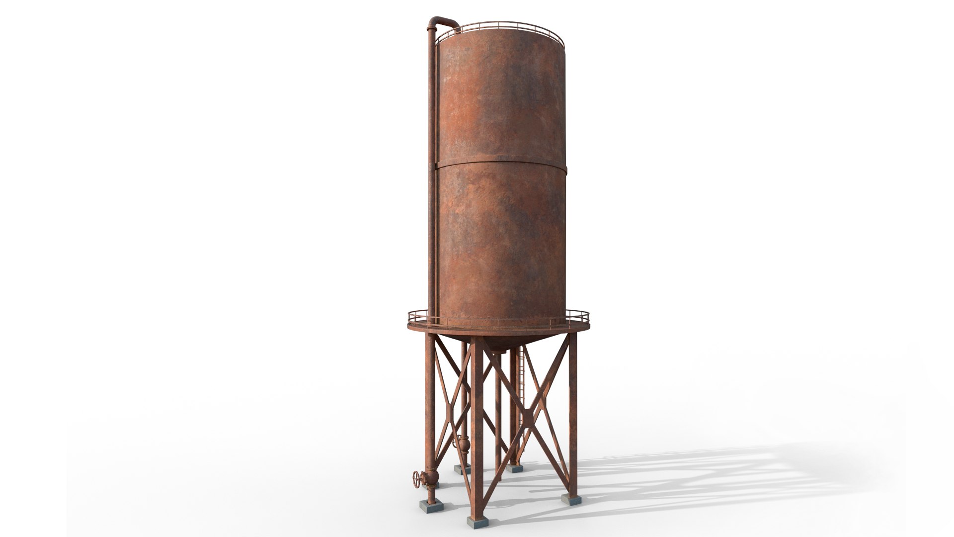 Rusty Industrial Tank V2 Model - TurboSquid 1883282