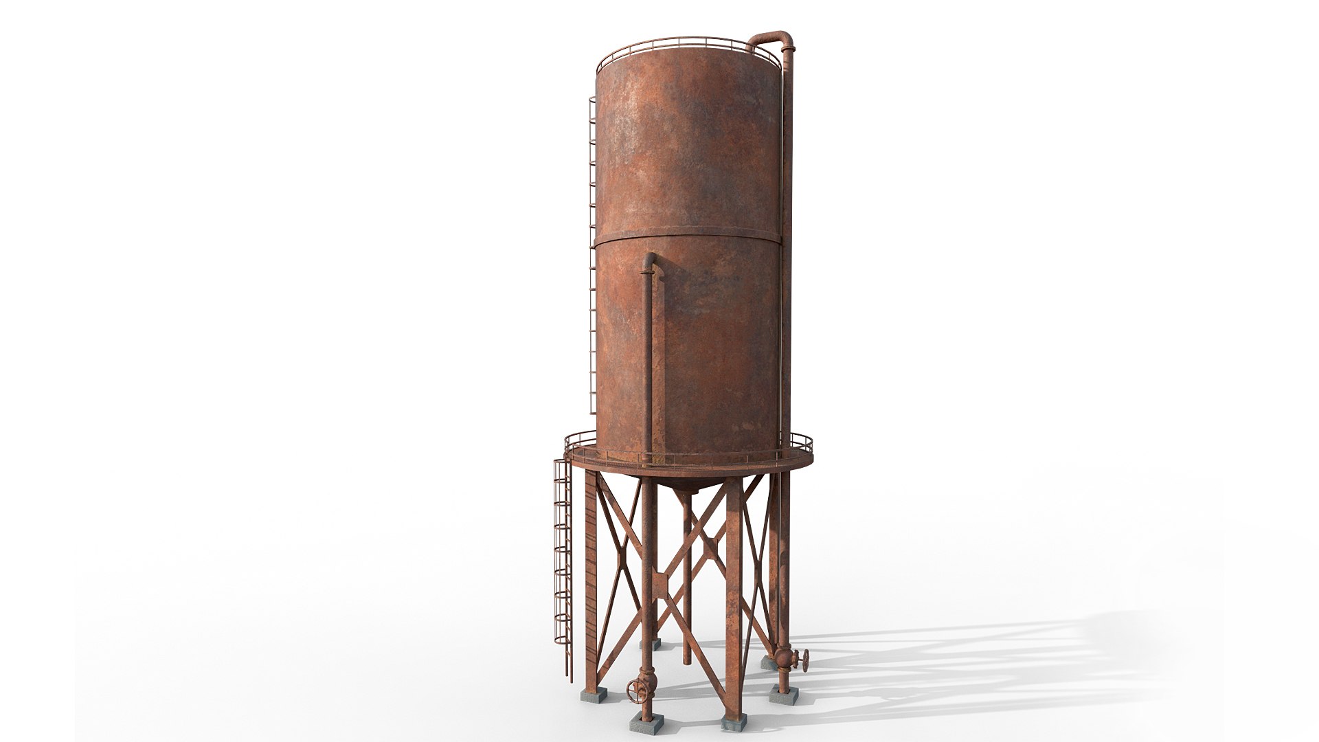 Rusty Industrial Tank V2 Model - TurboSquid 1883282