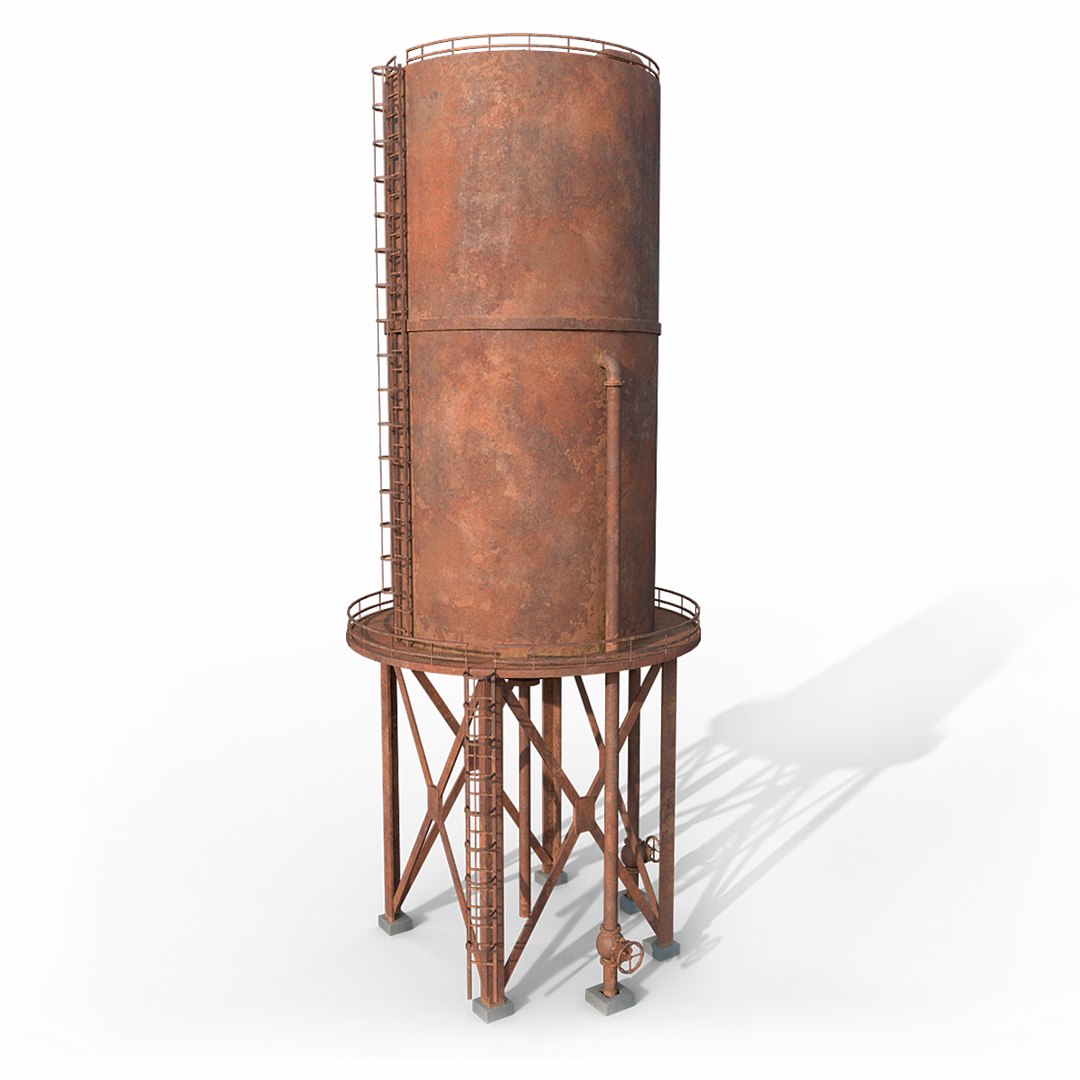 Rusty Industrial Tank V2 Model - TurboSquid 1883282
