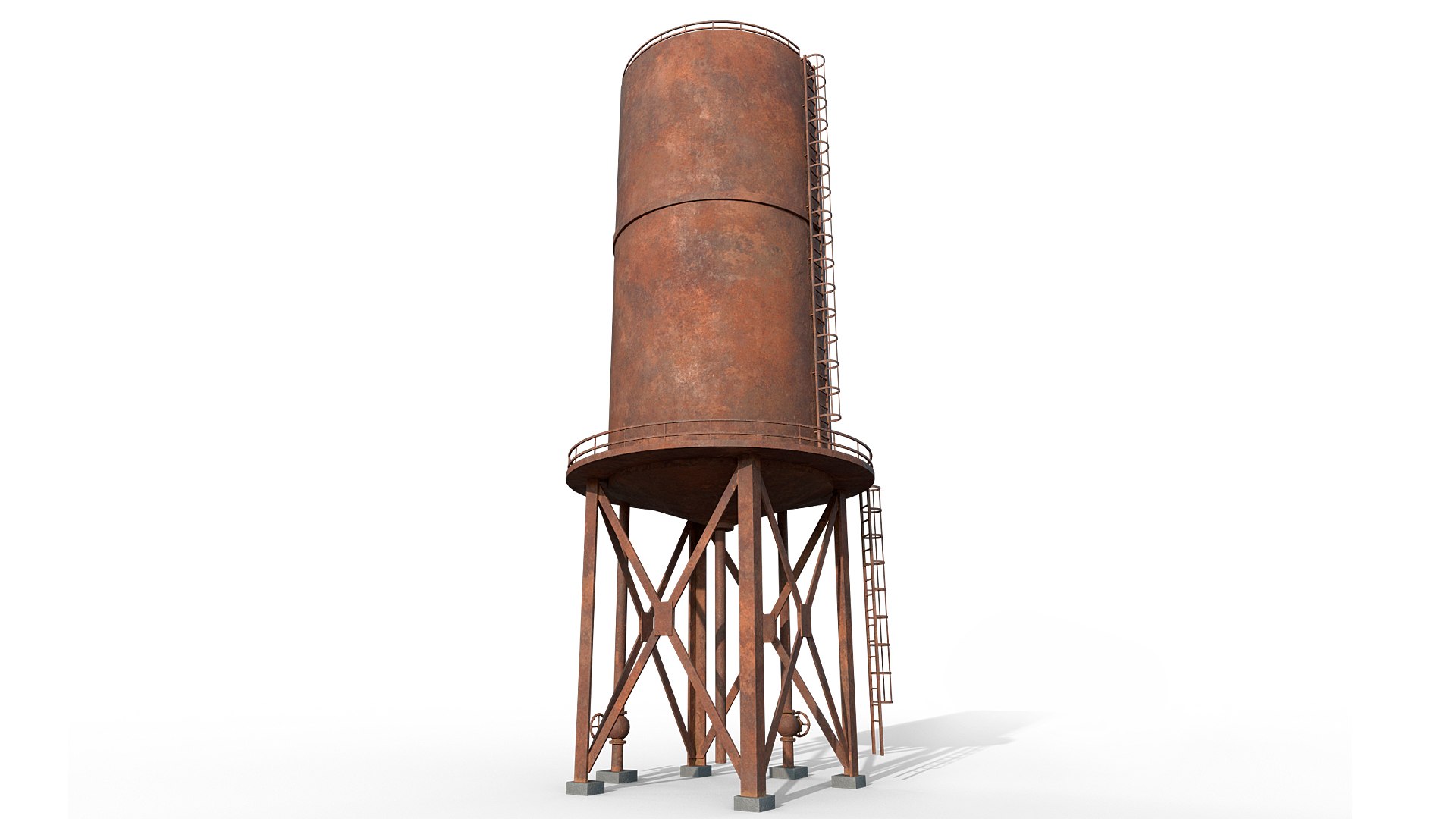 Rusty Industrial Tank V2 Model - TurboSquid 1883282