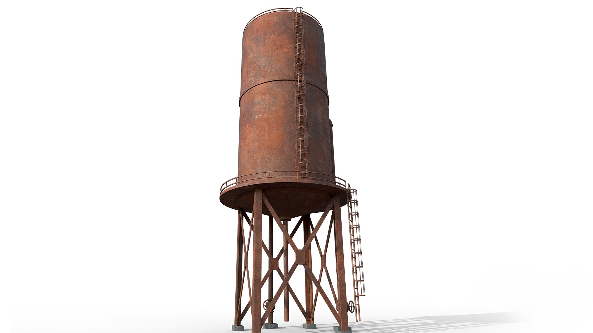 Rusty Industrial Tank V2 Model - TurboSquid 1883282