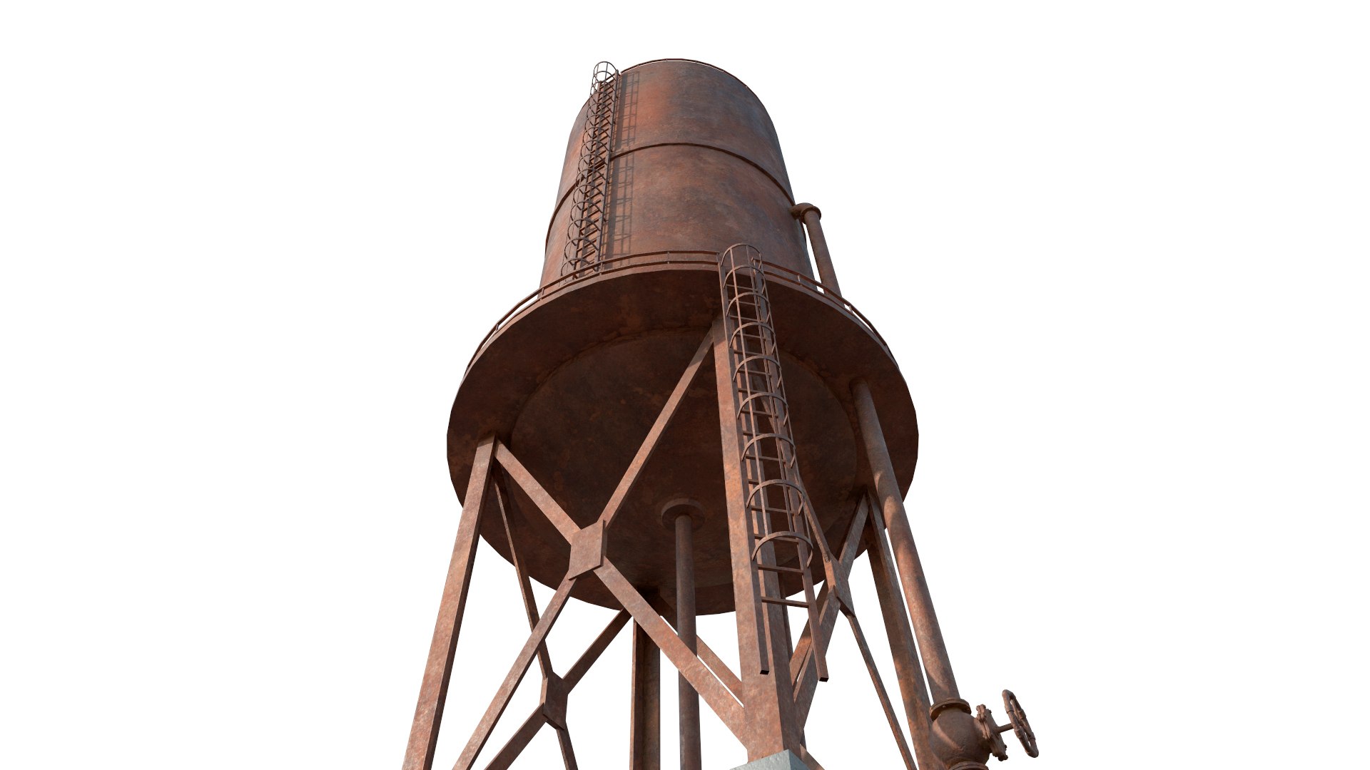 Rusty Industrial Tank V2 Model - TurboSquid 1883282