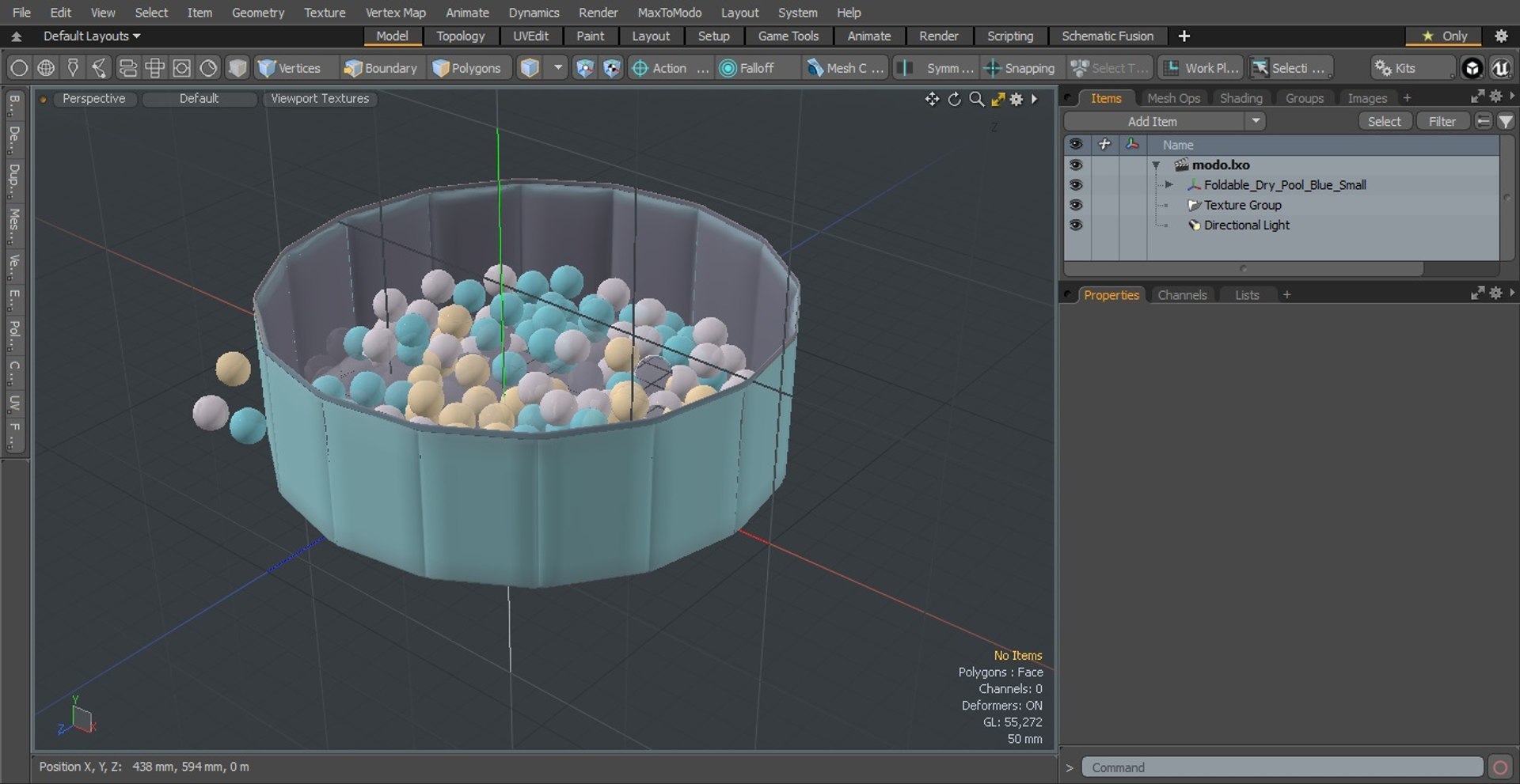 3D Foldable Dry Pool Blue Small - TurboSquid 1989039