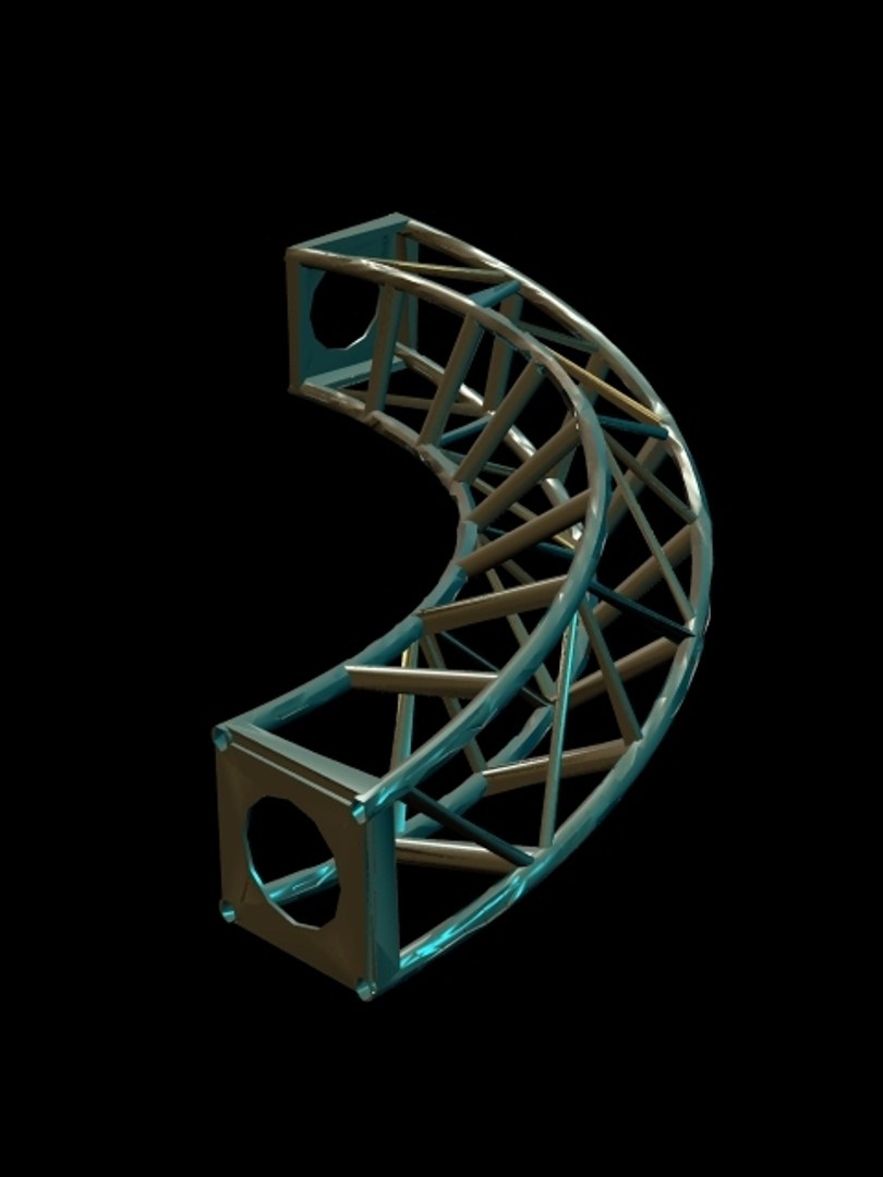 3d model twisted truss
