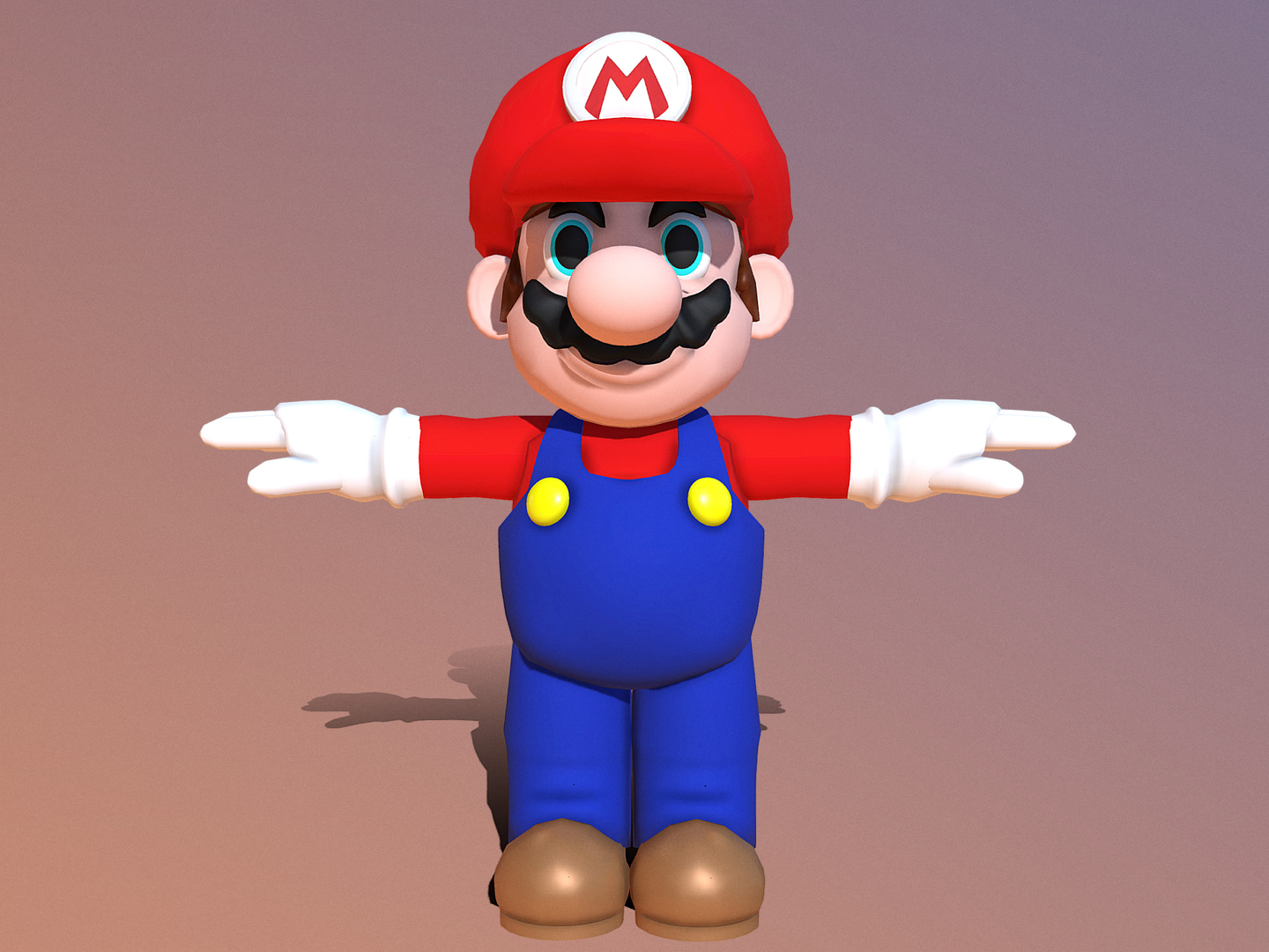 modelo 3d Super Mario T-pose gratis - TurboSquid 1308280