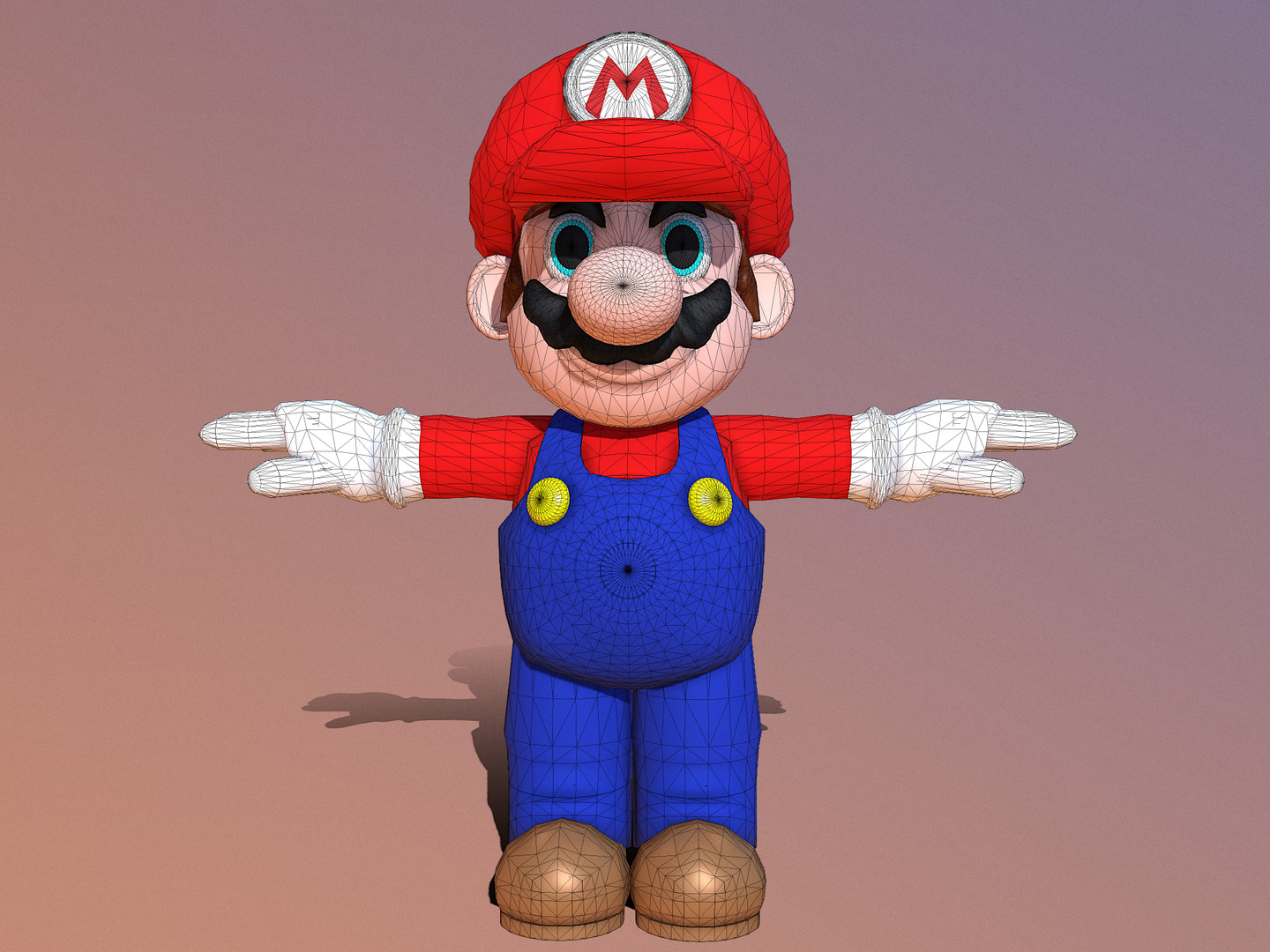 modelo 3d Super Mario T-pose gratis - TurboSquid 1308280