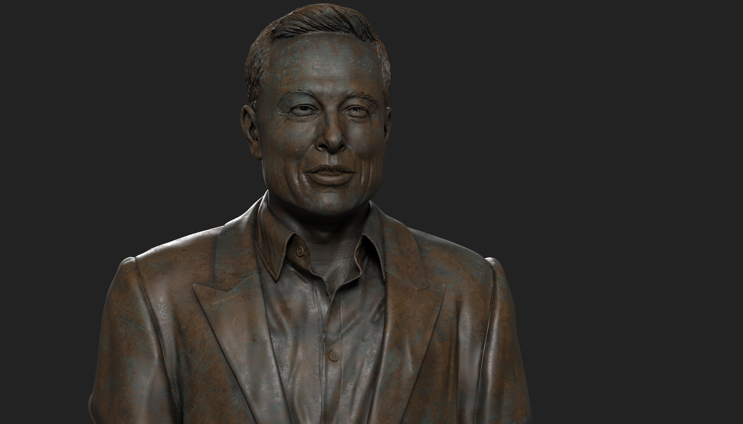 3D elon musk bust model - TurboSquid 1274263