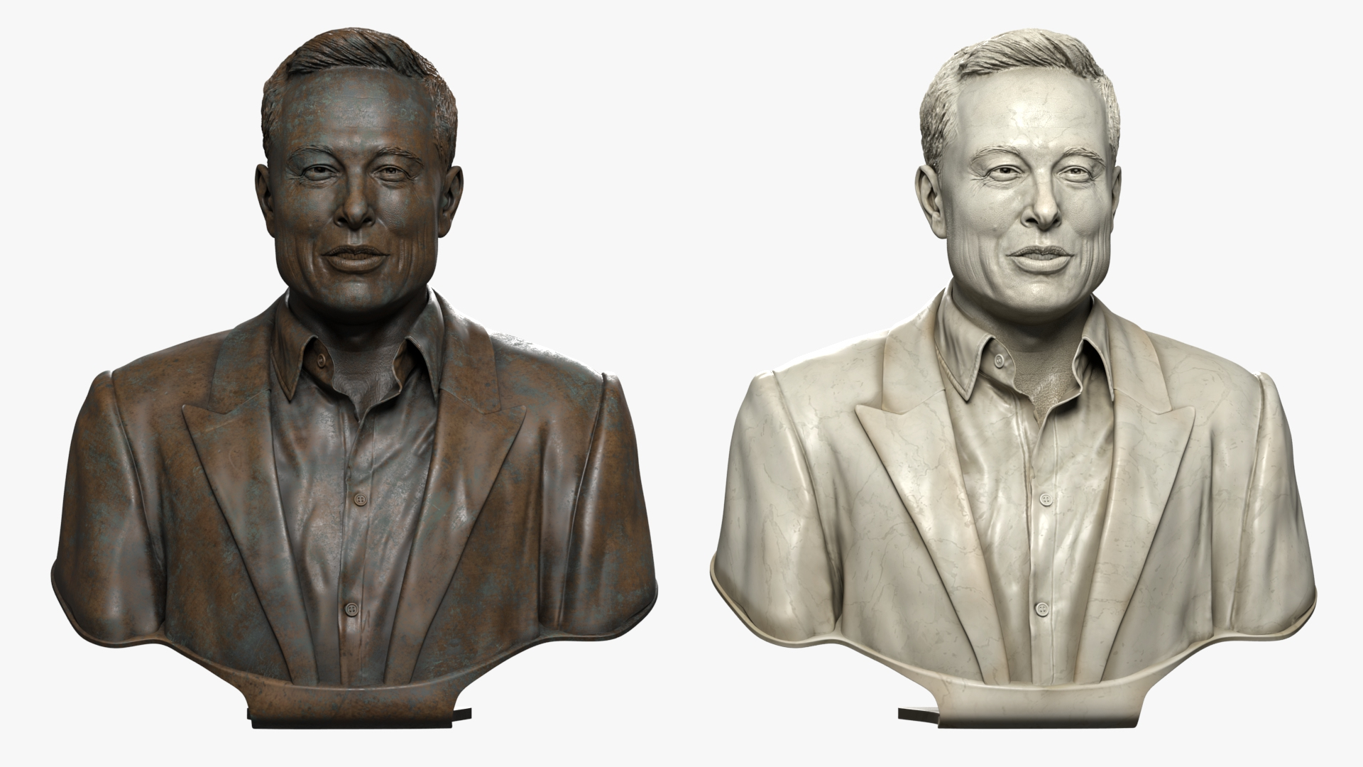 3D Elon Musk Bust Model - TurboSquid 1274263