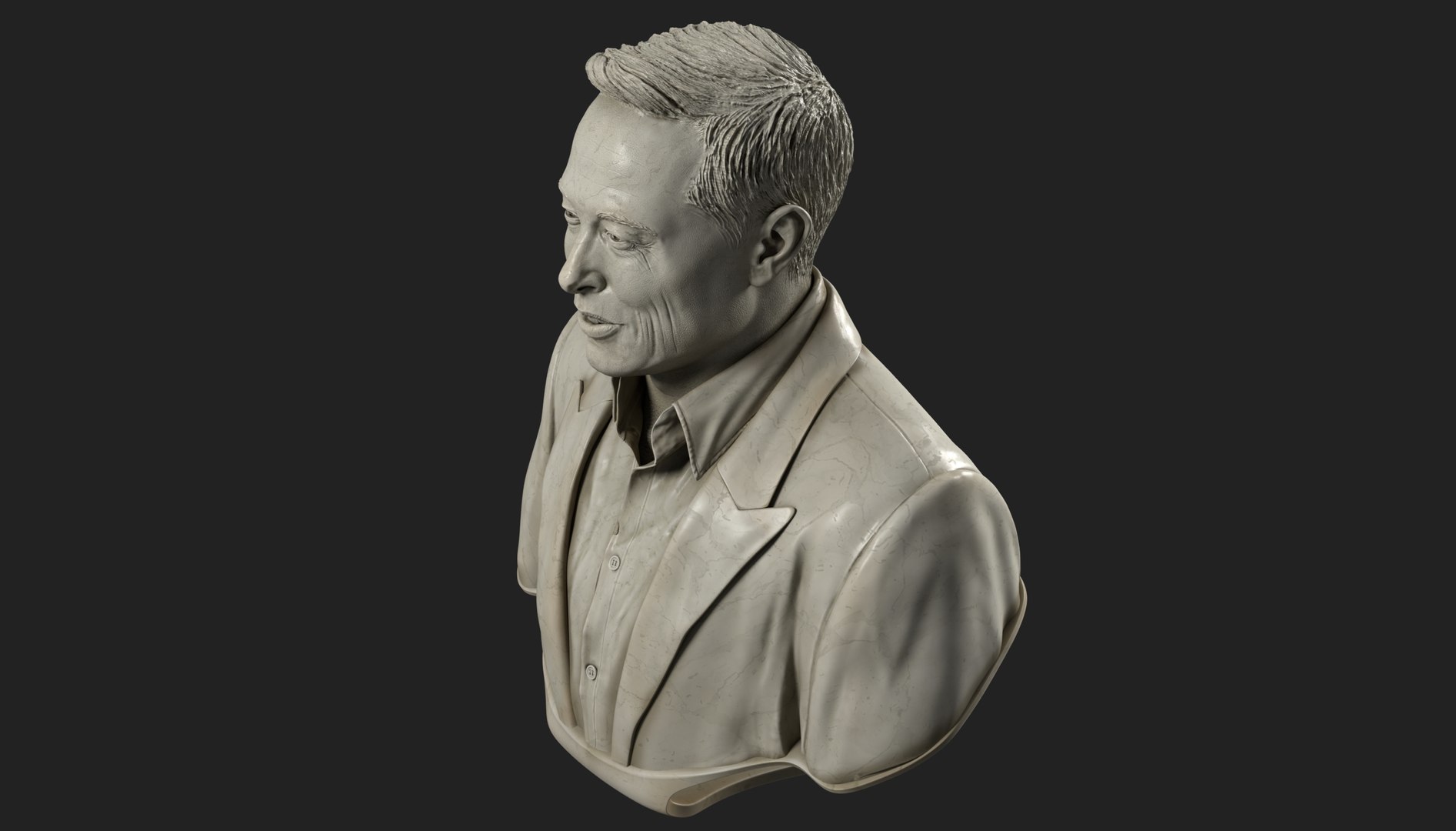 3D Elon Musk Bust Model - TurboSquid 1274263