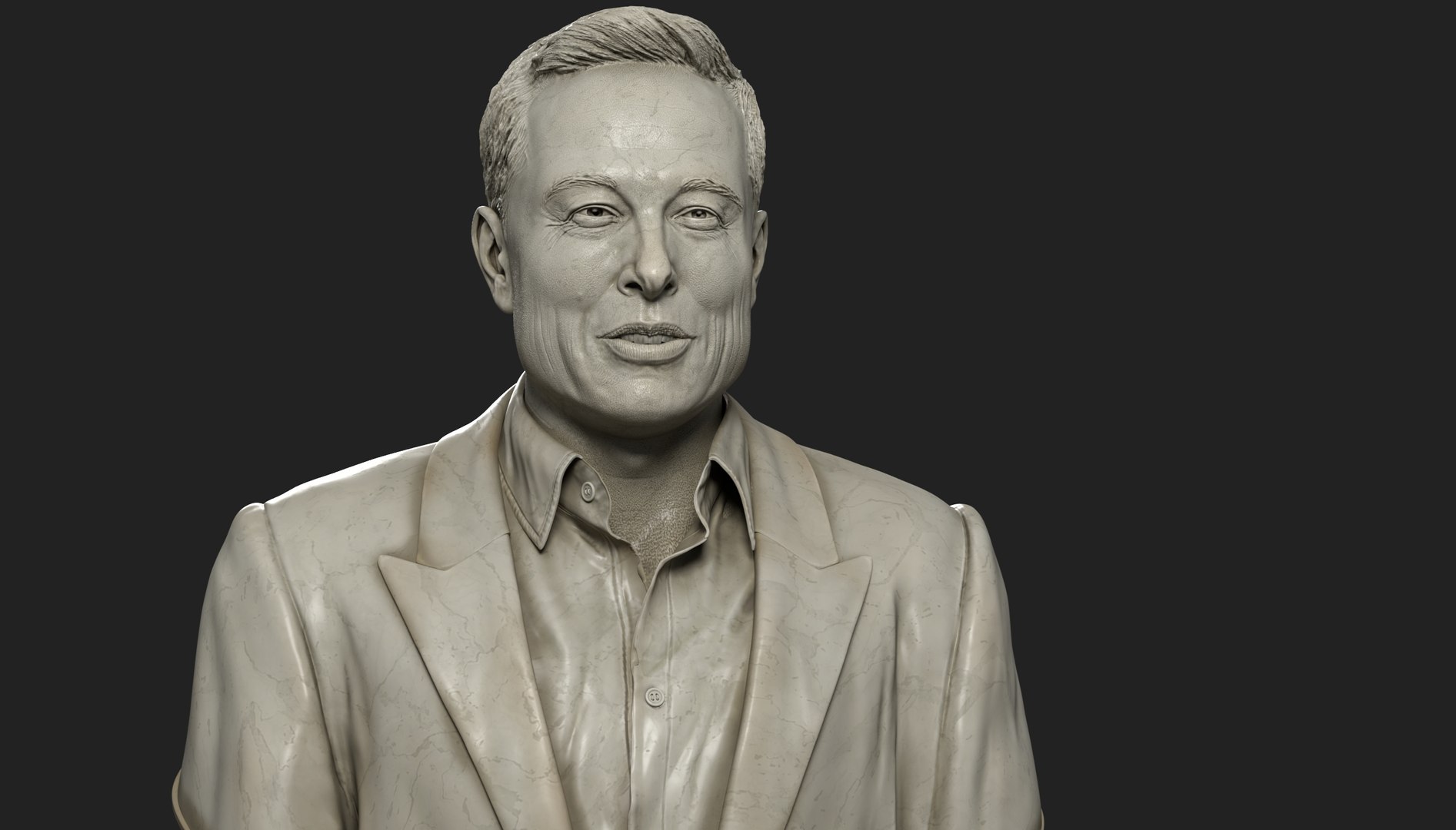 3D Elon Musk Bust Model - TurboSquid 1274263