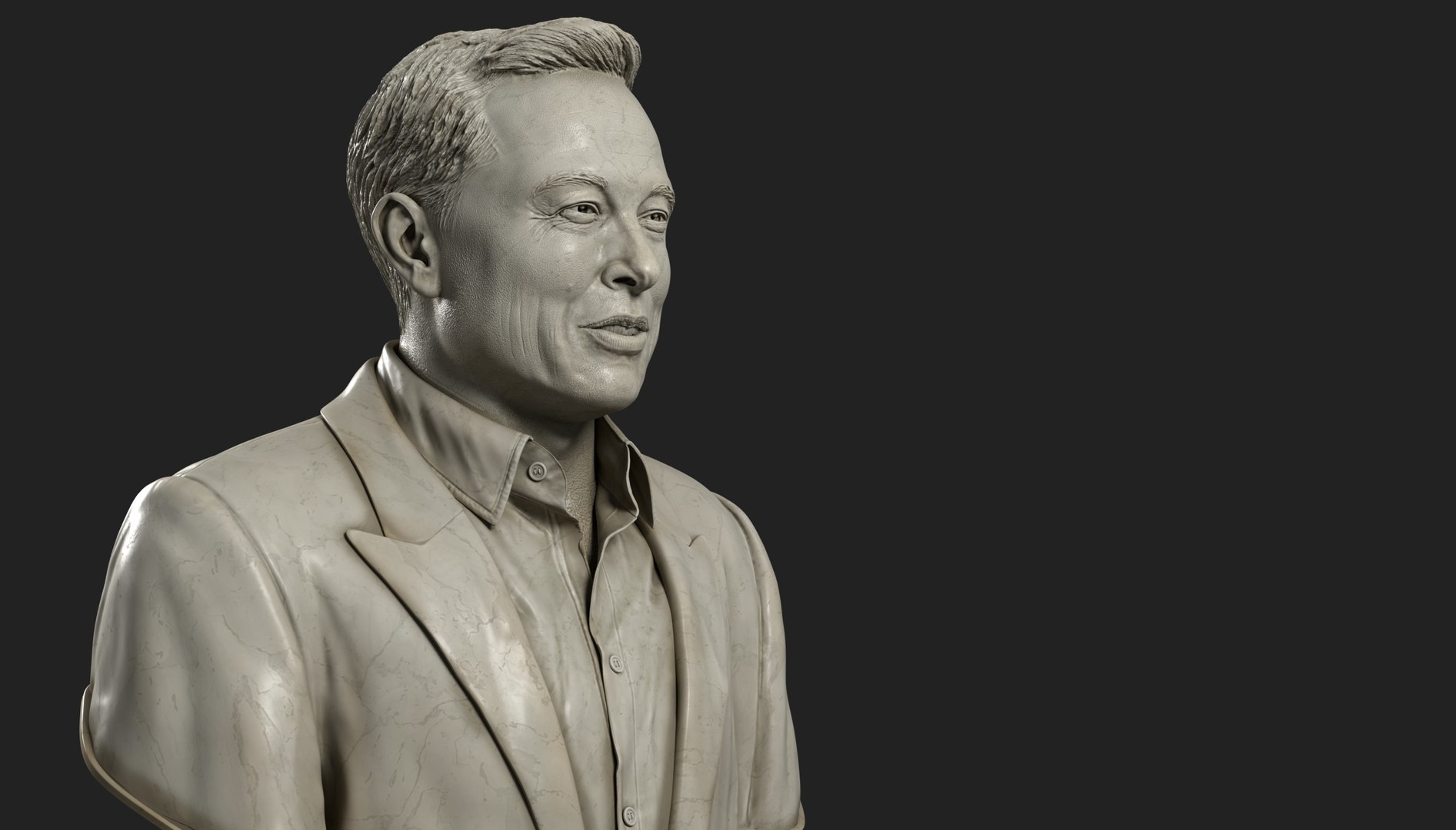 3D Elon Musk Bust Model - TurboSquid 1274263