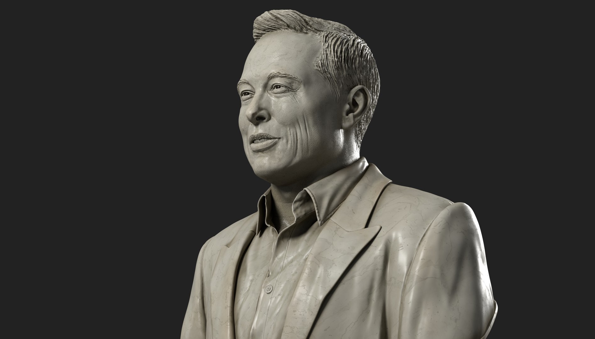 3D Elon Musk Bust Model - TurboSquid 1274263