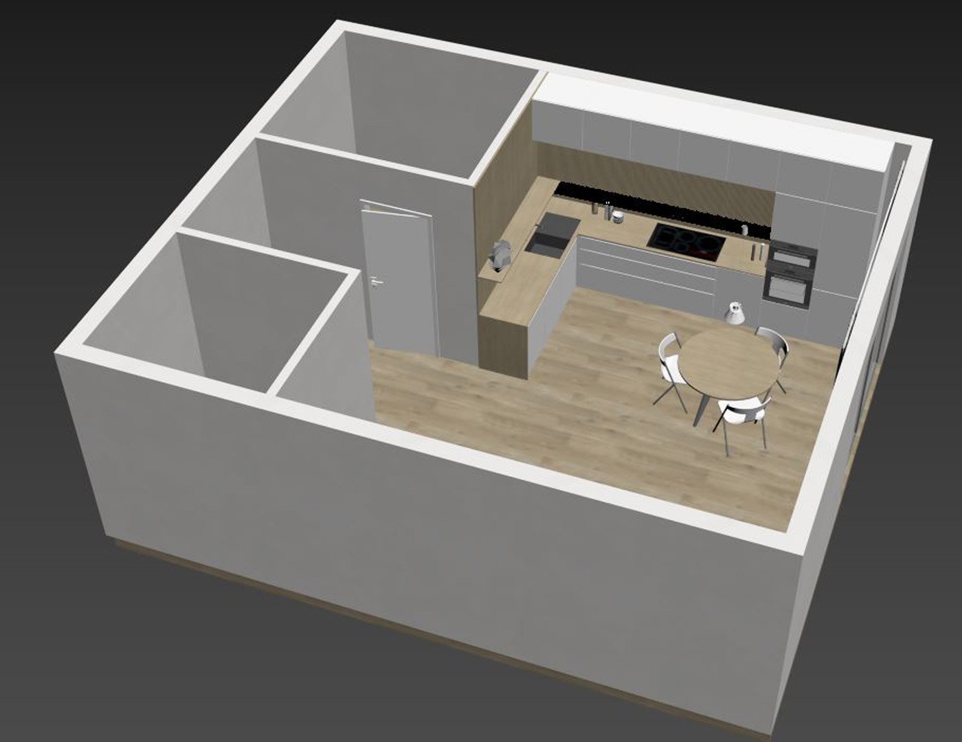 Modern Kitchen Created In Revit 11 3D Model - TurboSquid 1975038