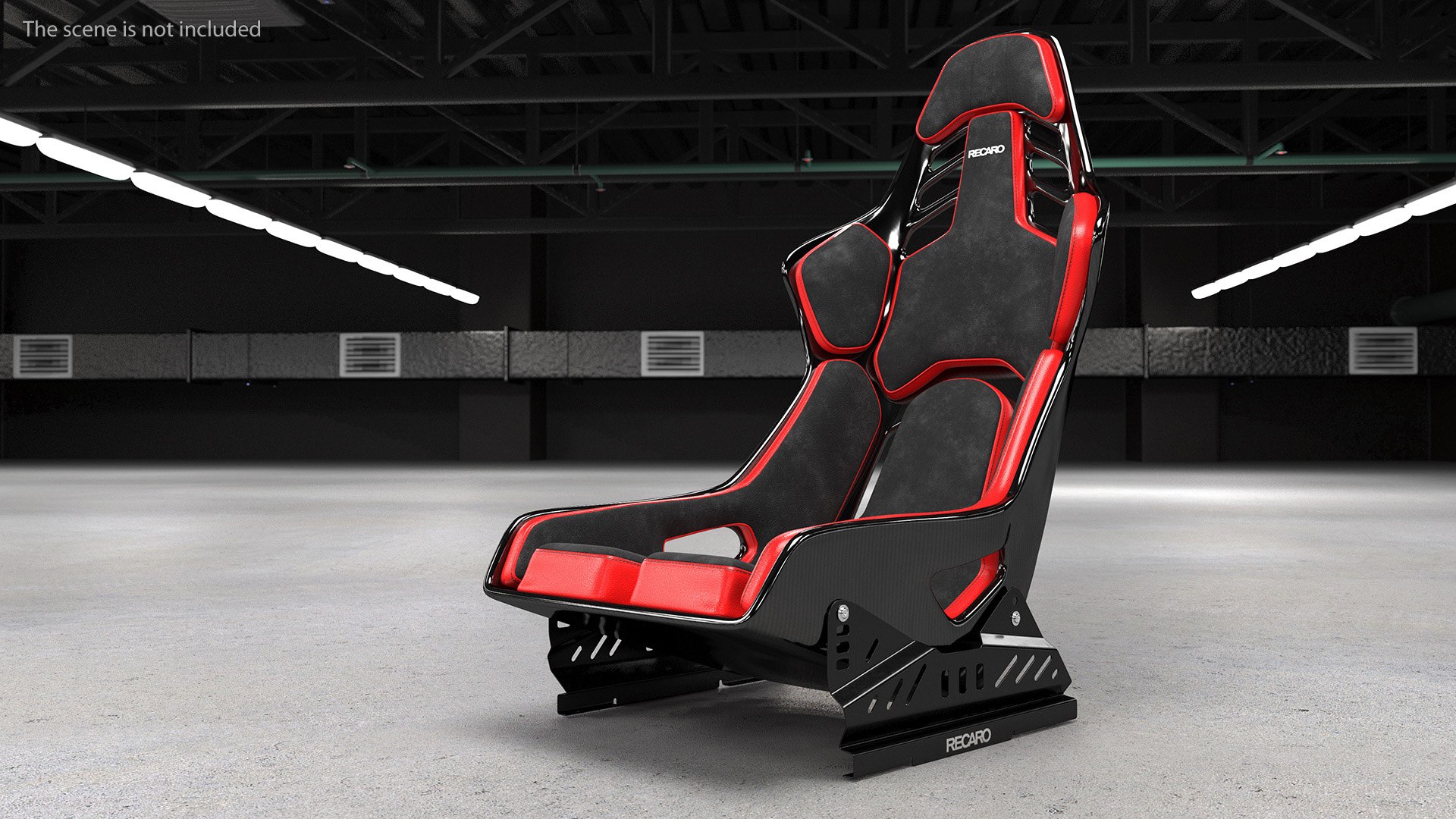 RECARO Podium CF Racing Seat Red Model - TurboSquid 2152641