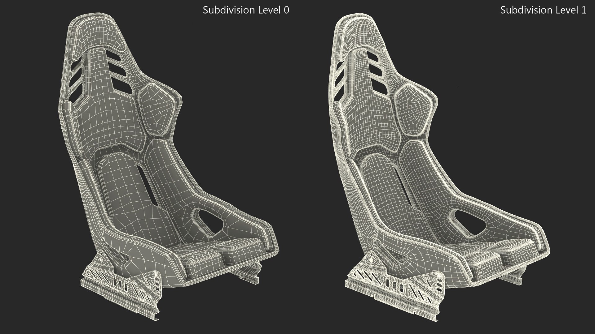 RECARO Podium CF Racing Seat Red Model - TurboSquid 2152641
