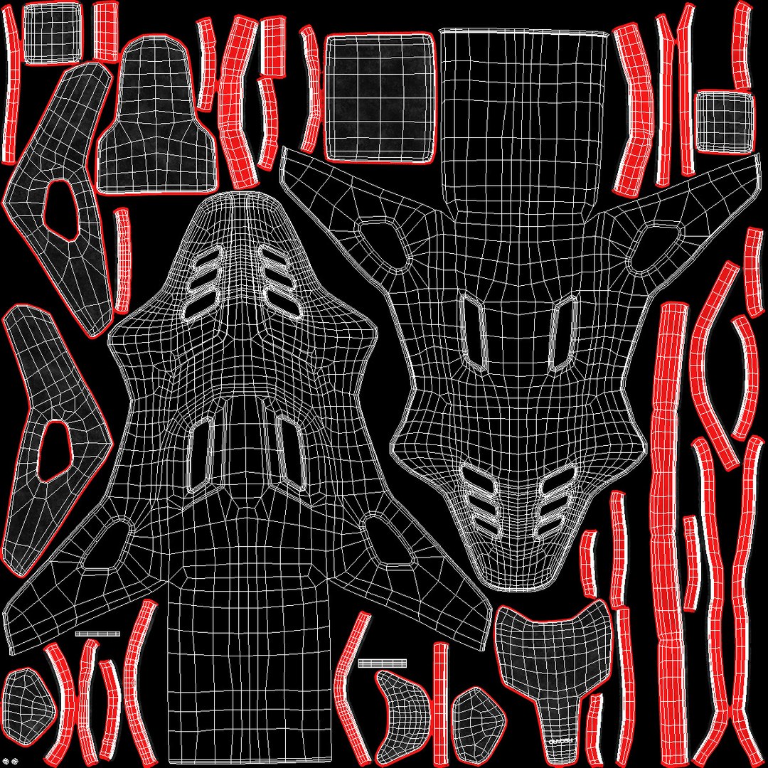 RECARO Podium CF Racing Seat Red Model - TurboSquid 2152641