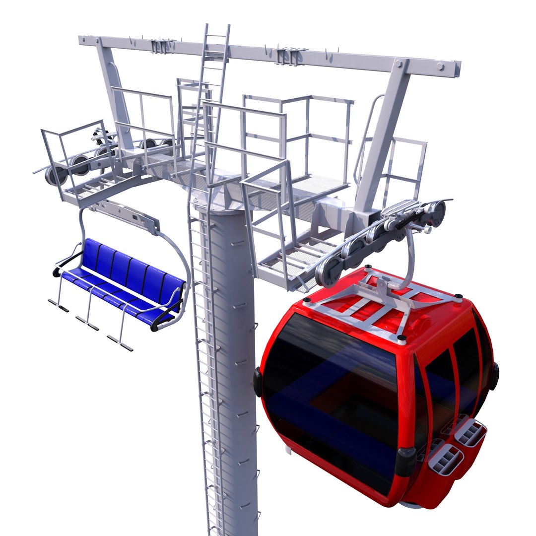 3D Model Ski Lift Cableway Car | 1148664 | TurboSquid