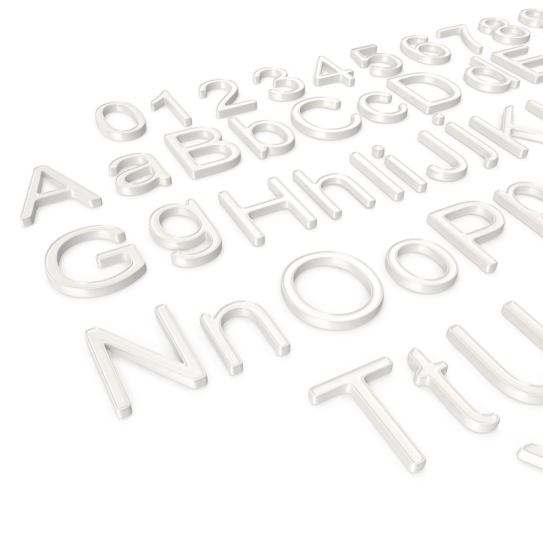 3D model Alphabet Porcelain 3 - TurboSquid 2140229