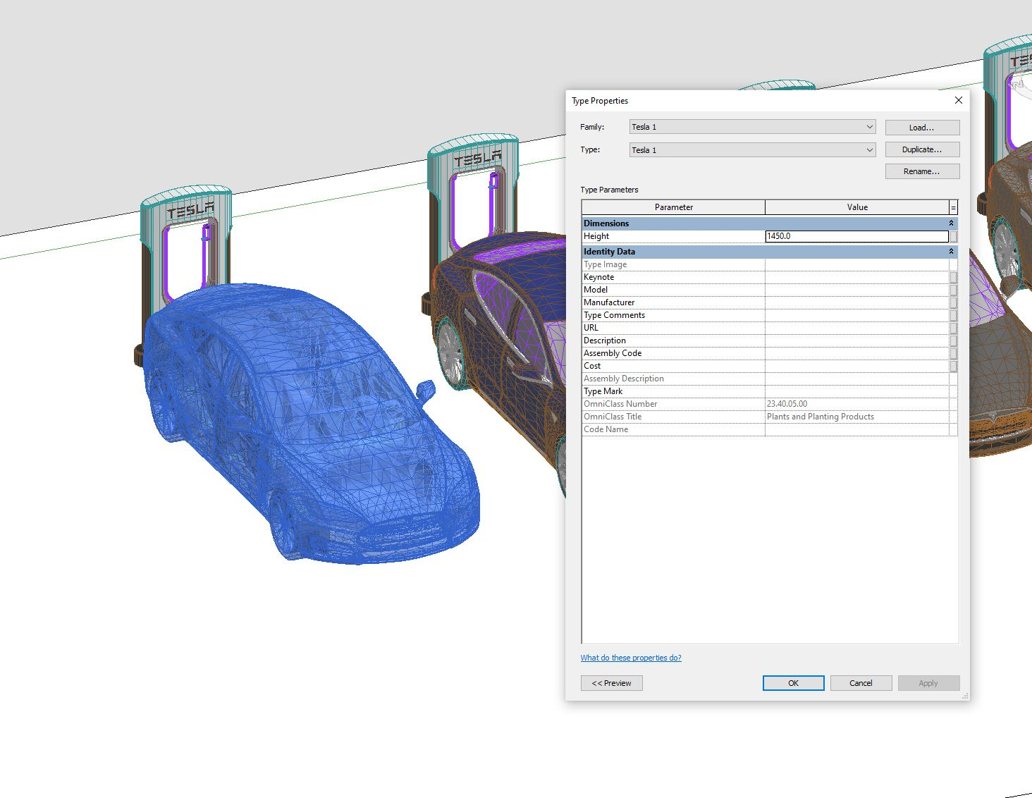 modelo 3d Familia Tesla Revit con cargadores - TurboSquid 1684488